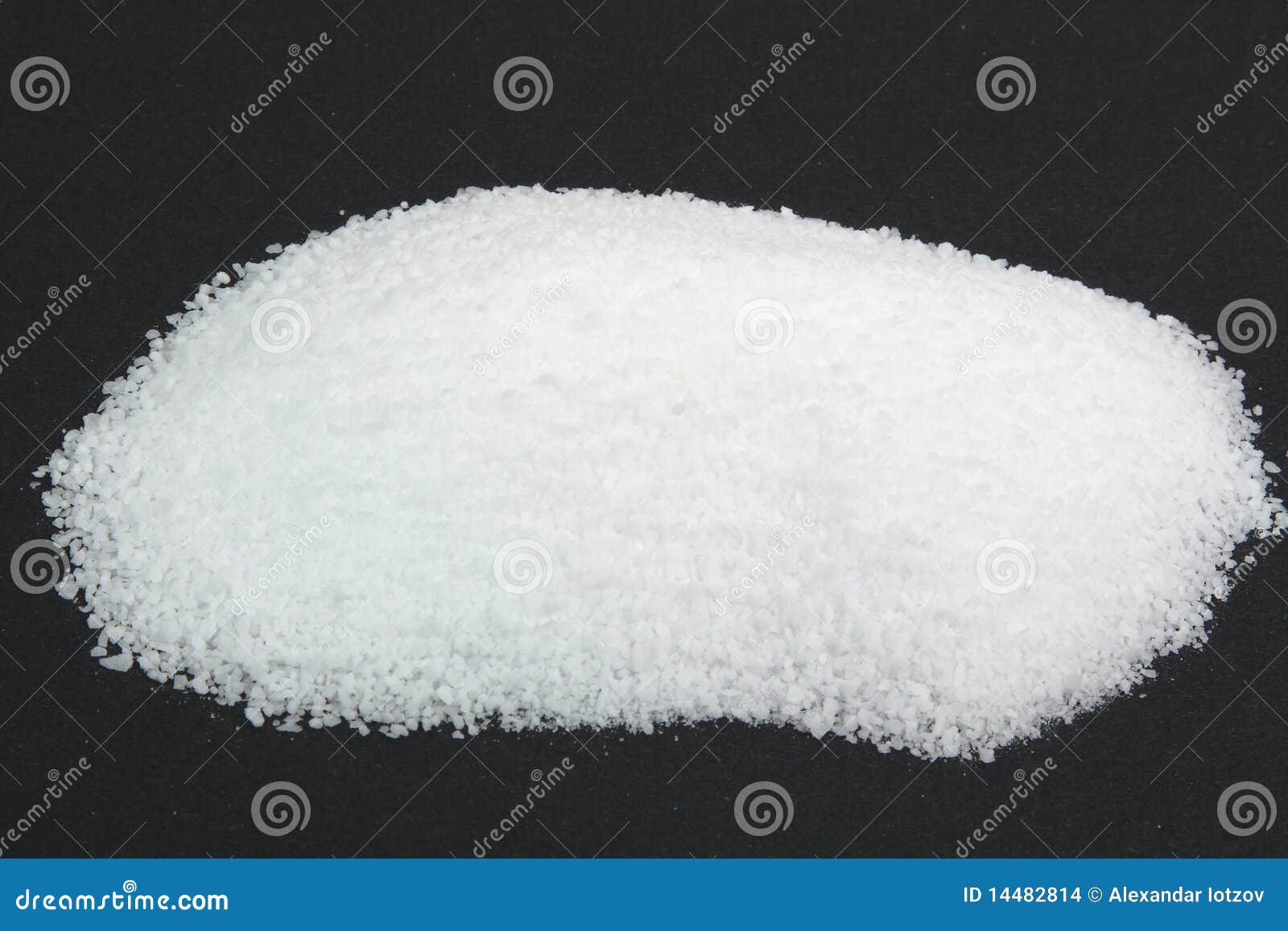 Pile Pickling Salt Over Black. Stock Photo - Image of food, color: 14482814
