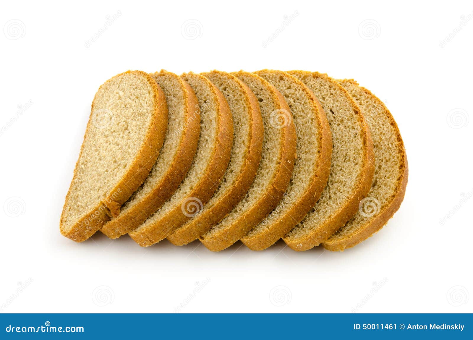 Pile of Pieces of Bread Isolated on White Stock Image - Image of ...