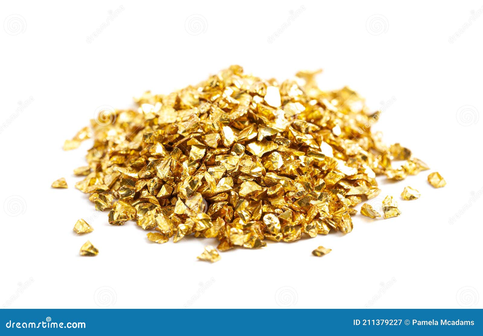 Pile of Pieces of Gold Isolated on a White Background Stock Image ...