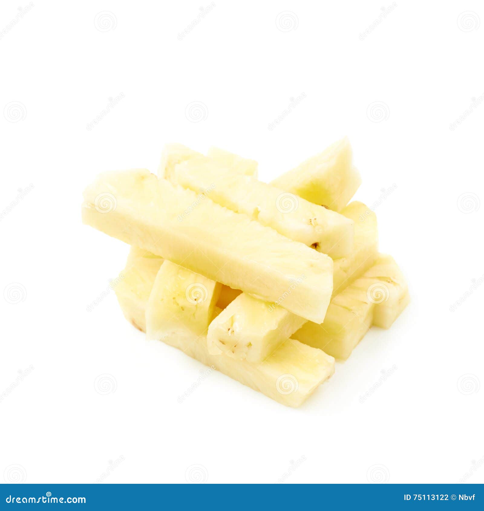 Pile of Pineapple Bits Isolated Stock Photo - Image of juicy, organic ...