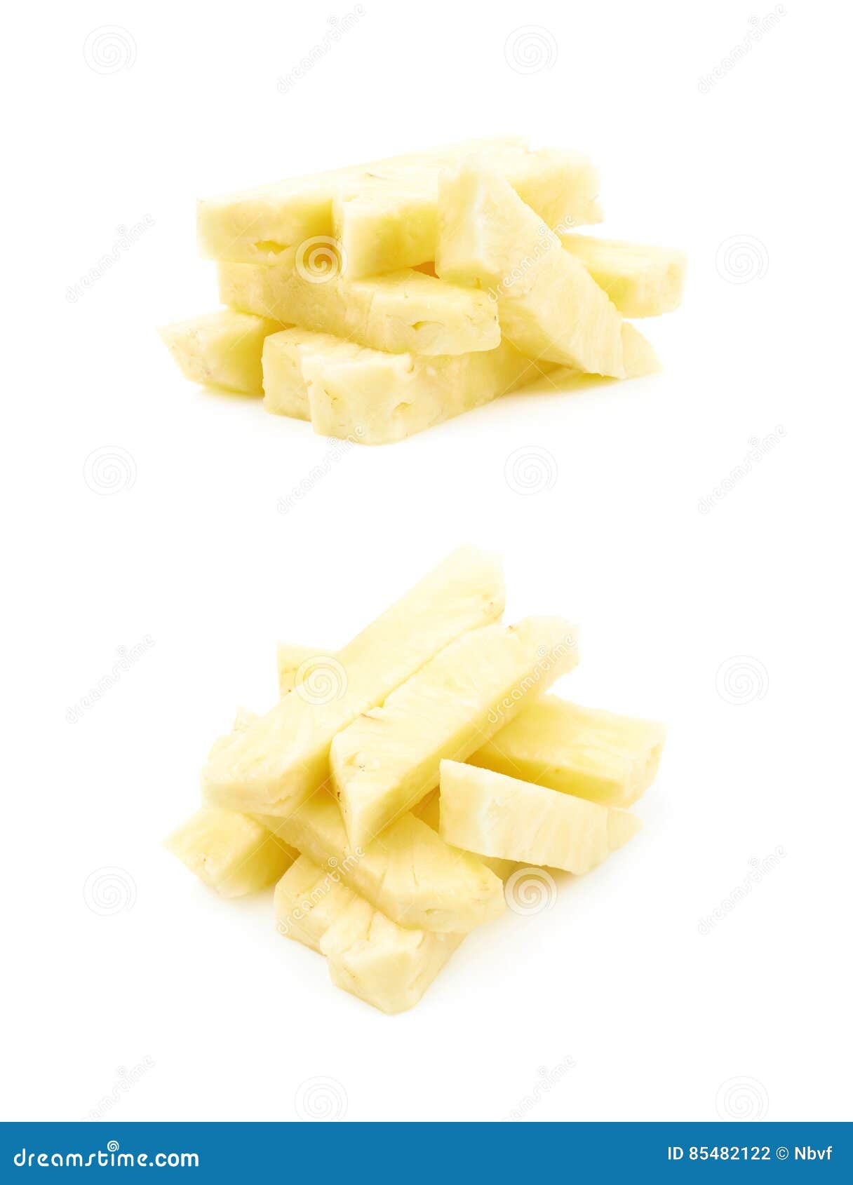 Pile of Pineapple Bits Isolated Stock Photo - Image of color, fresh ...