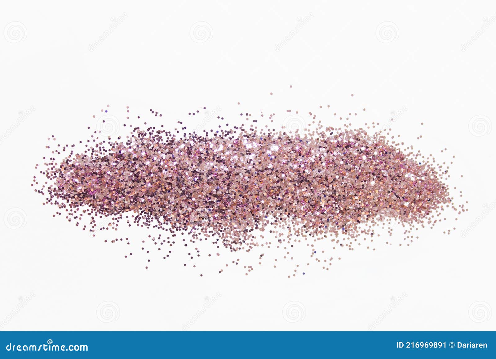 Pile of Pink Glitter with Small Round Particles on White Background ...