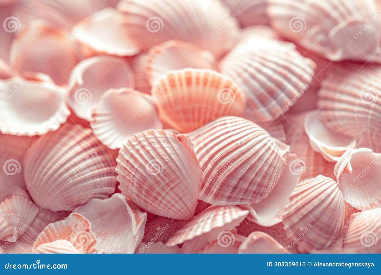 A Pile of Pink Shells, Background Image Stock Illustration ...