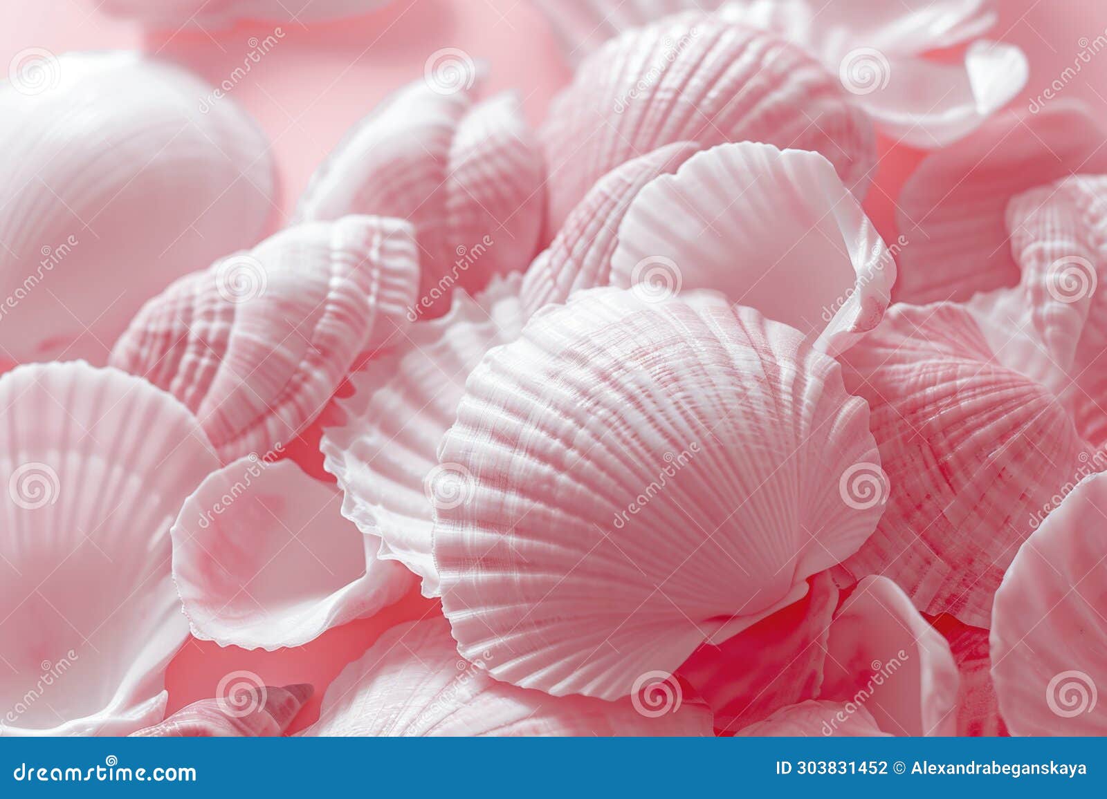 A Pile of Pink Shells, Background Image Stock Illustration ...