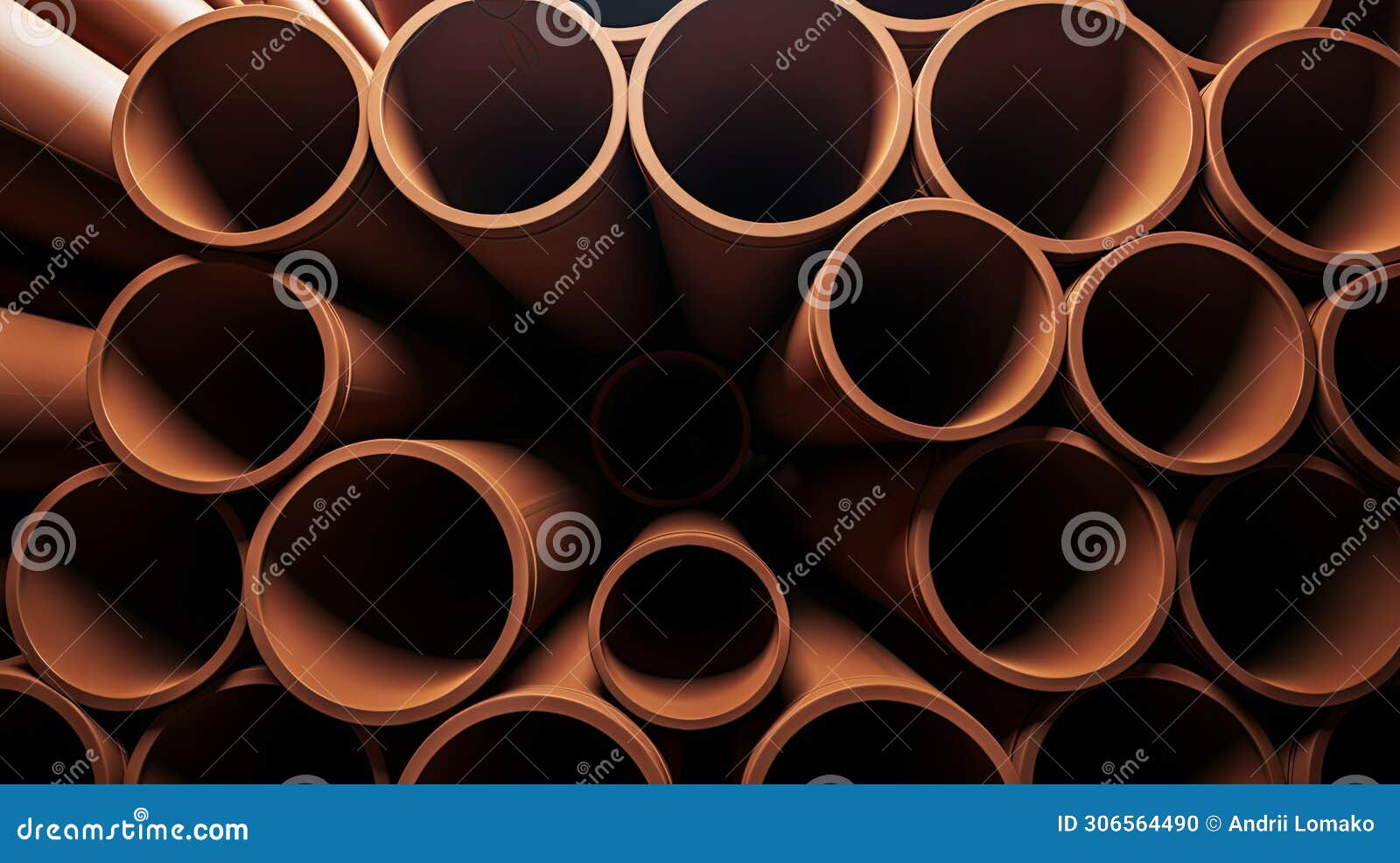 Stack of Pipes stock photo. Image of distribution, industrial - 306564490