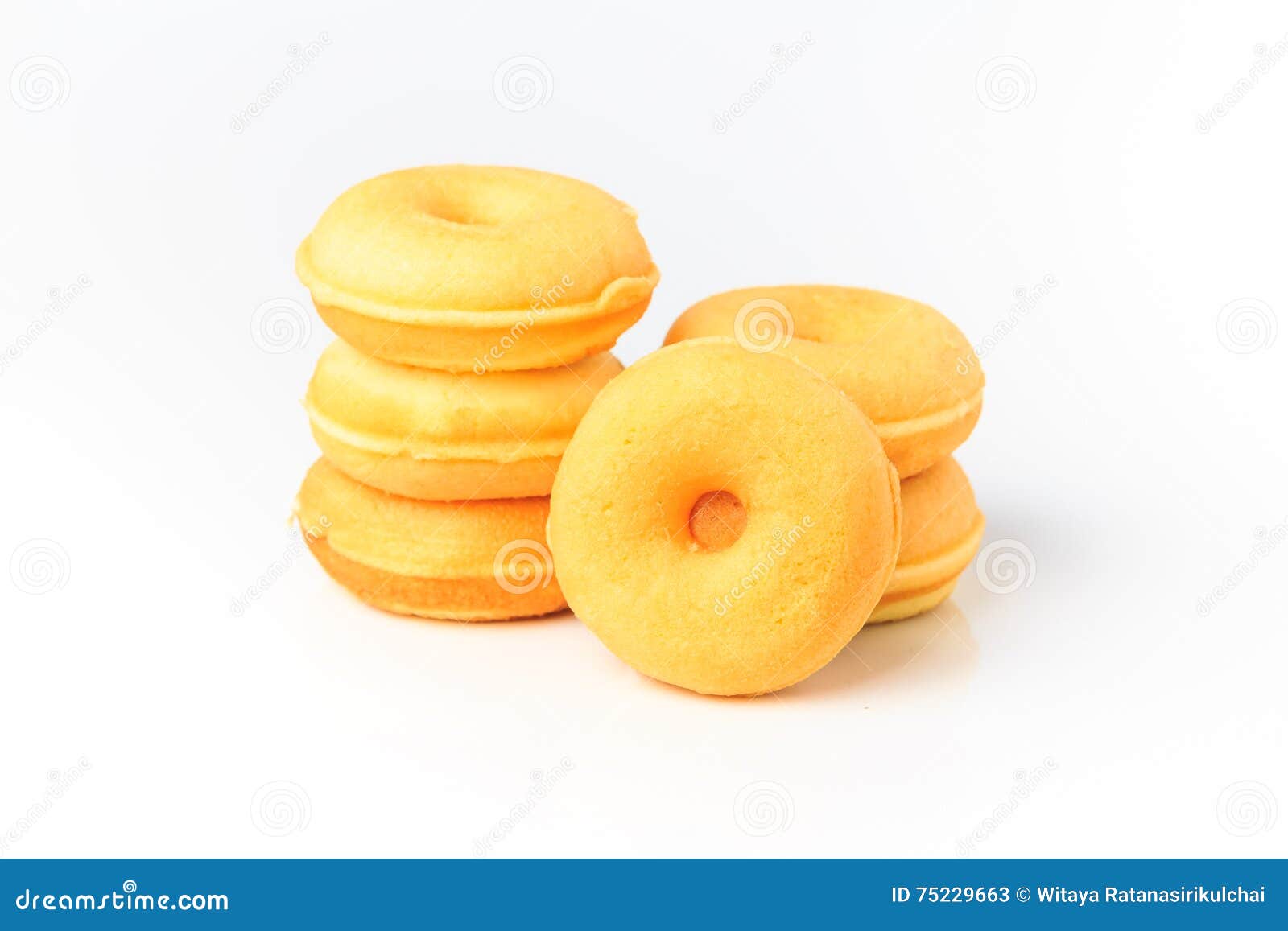 Pile of plain donuts stock image. Image of bakery, industry - 75229663