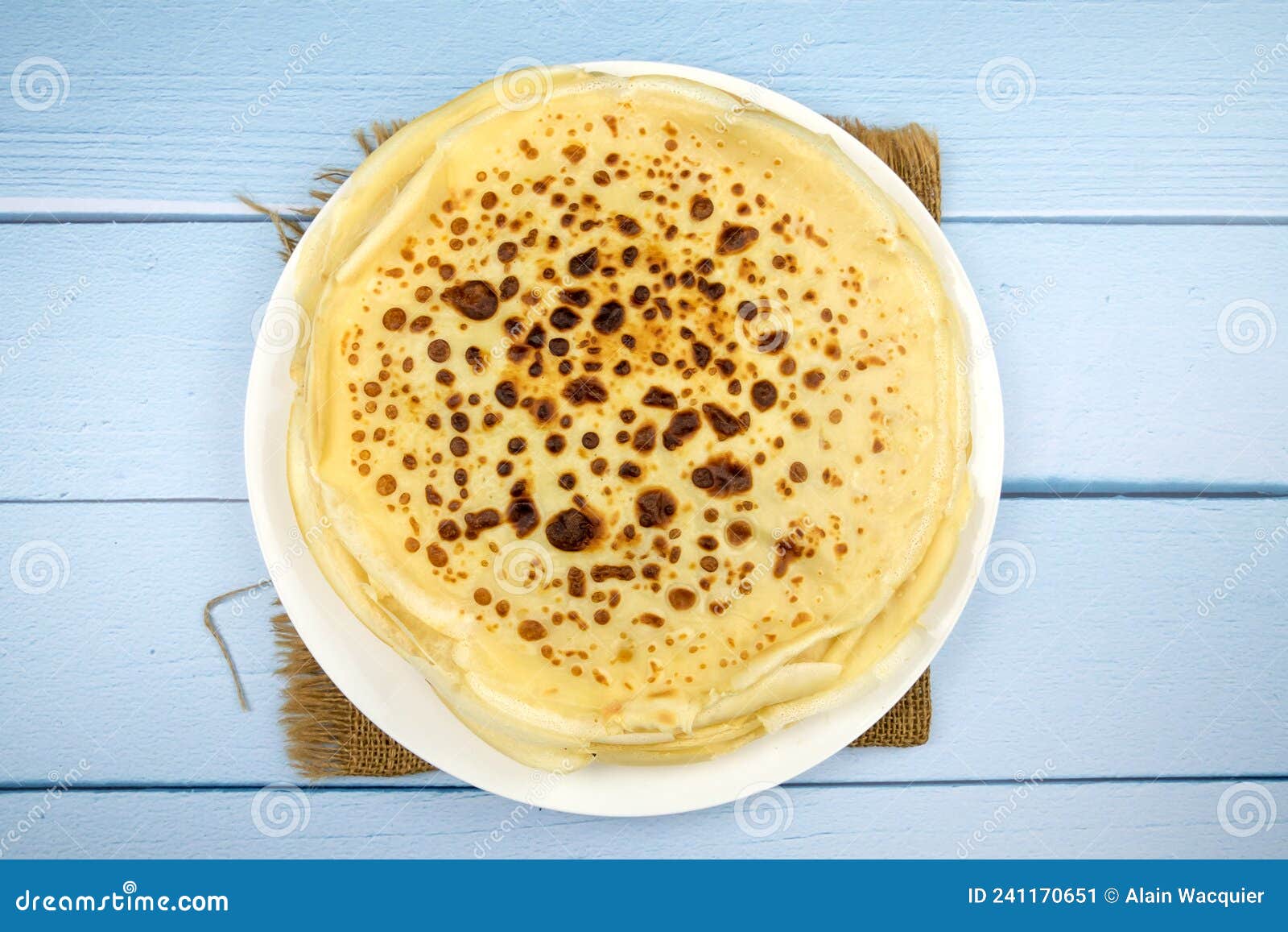 Plain Pancakes On Paper Plate Royalty-Free Stock Photo | CartoonDealer ...