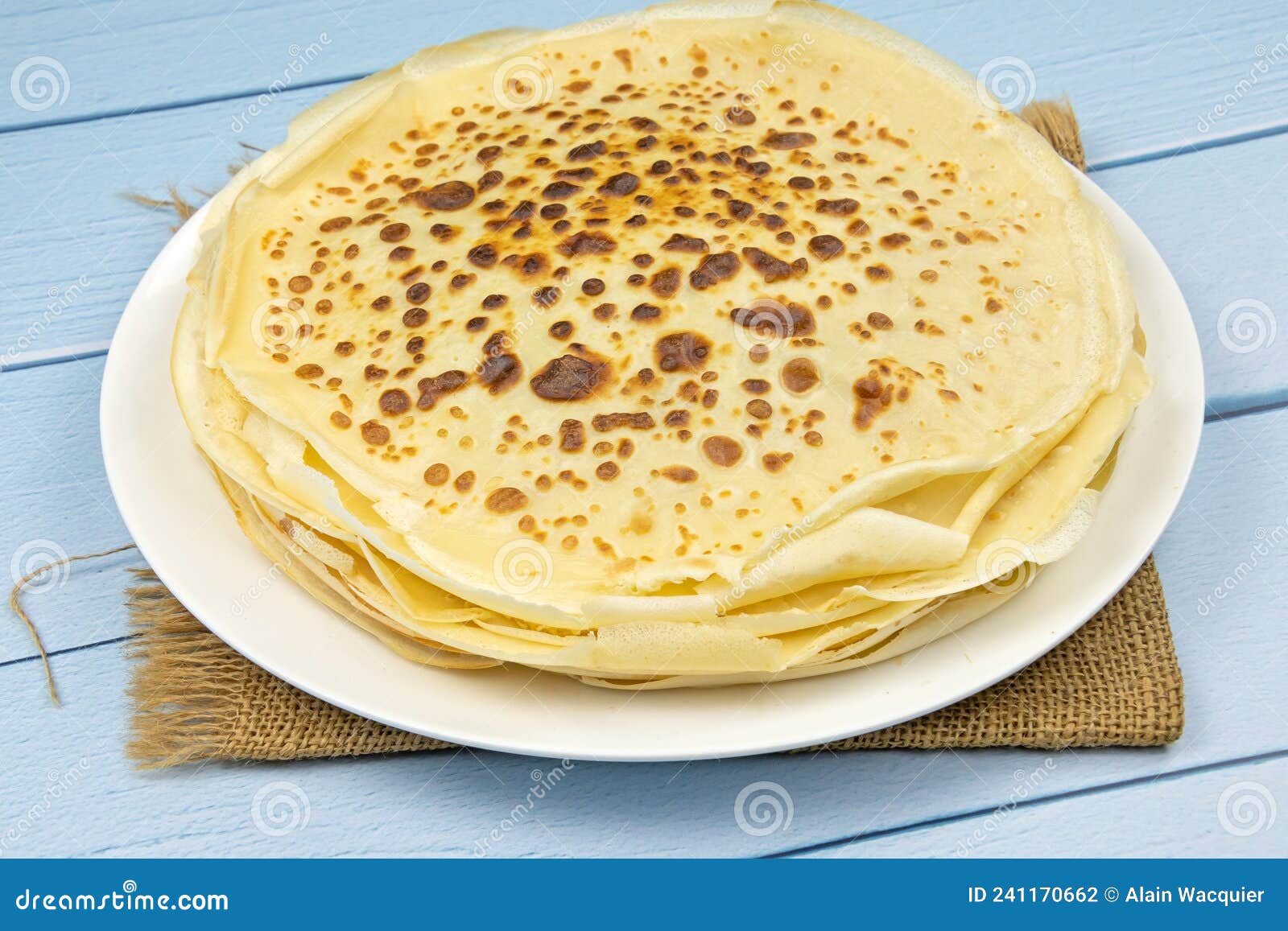 Plain Pancakes On Paper Plate Royalty-Free Stock Photo | CartoonDealer ...