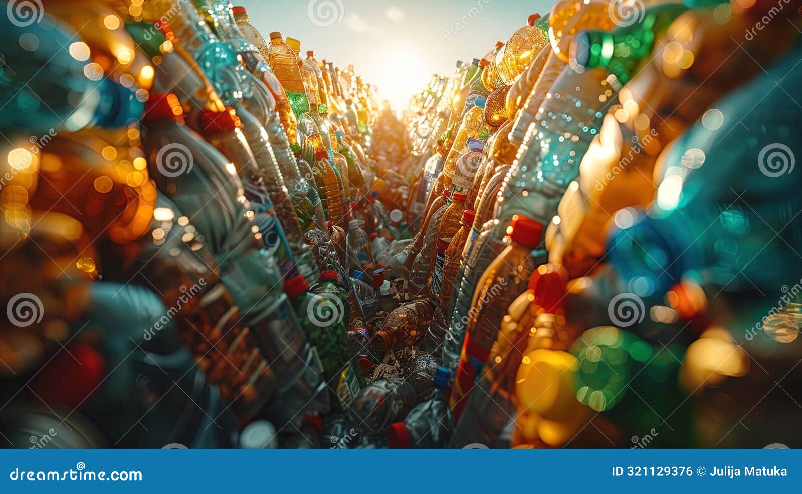 A Pile of Plastic Bottles in a Row Stock Photo - Image of city, shop ...