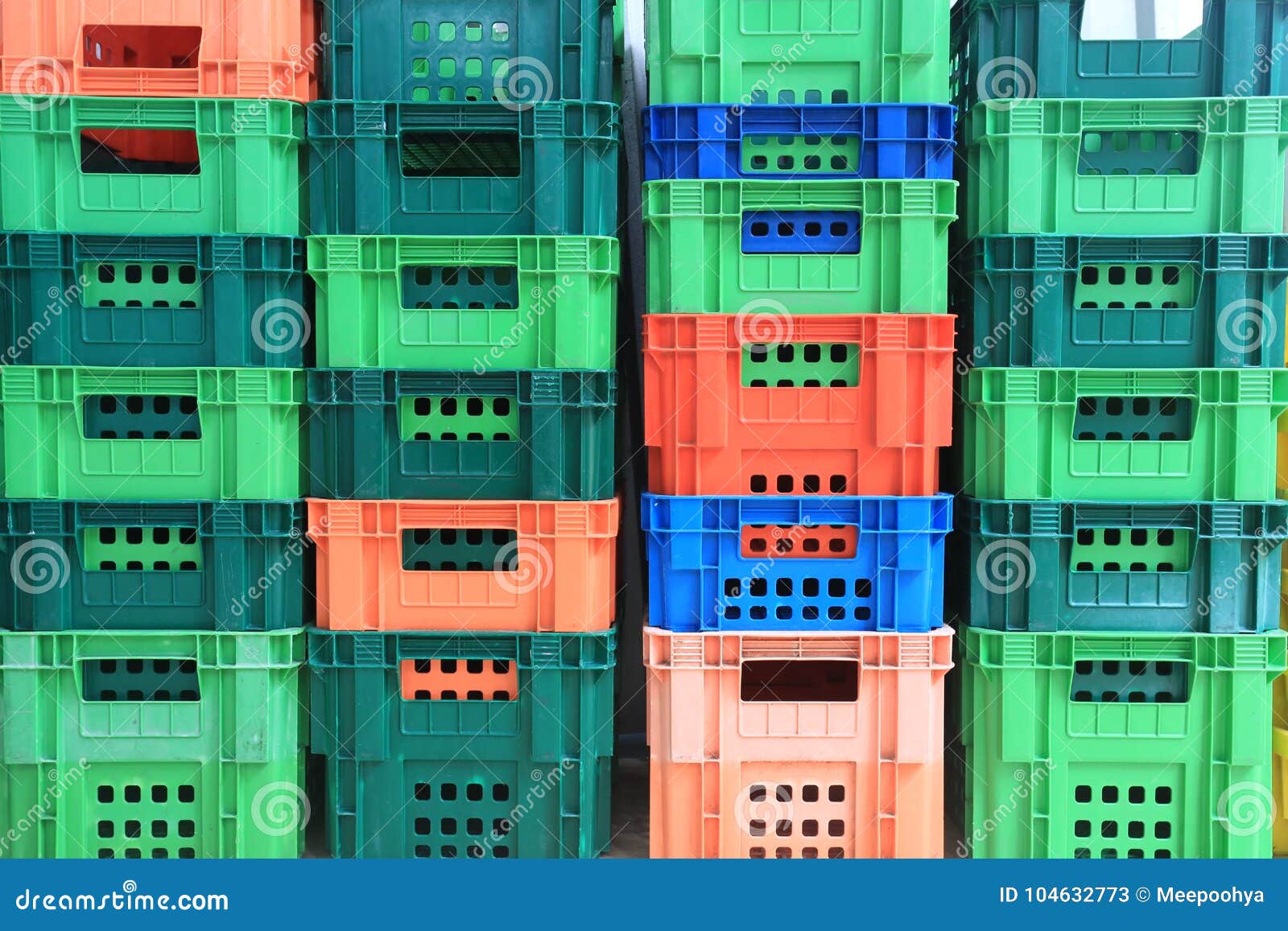 Pile Plastic Container. stock image. Image of bucket - 104632773