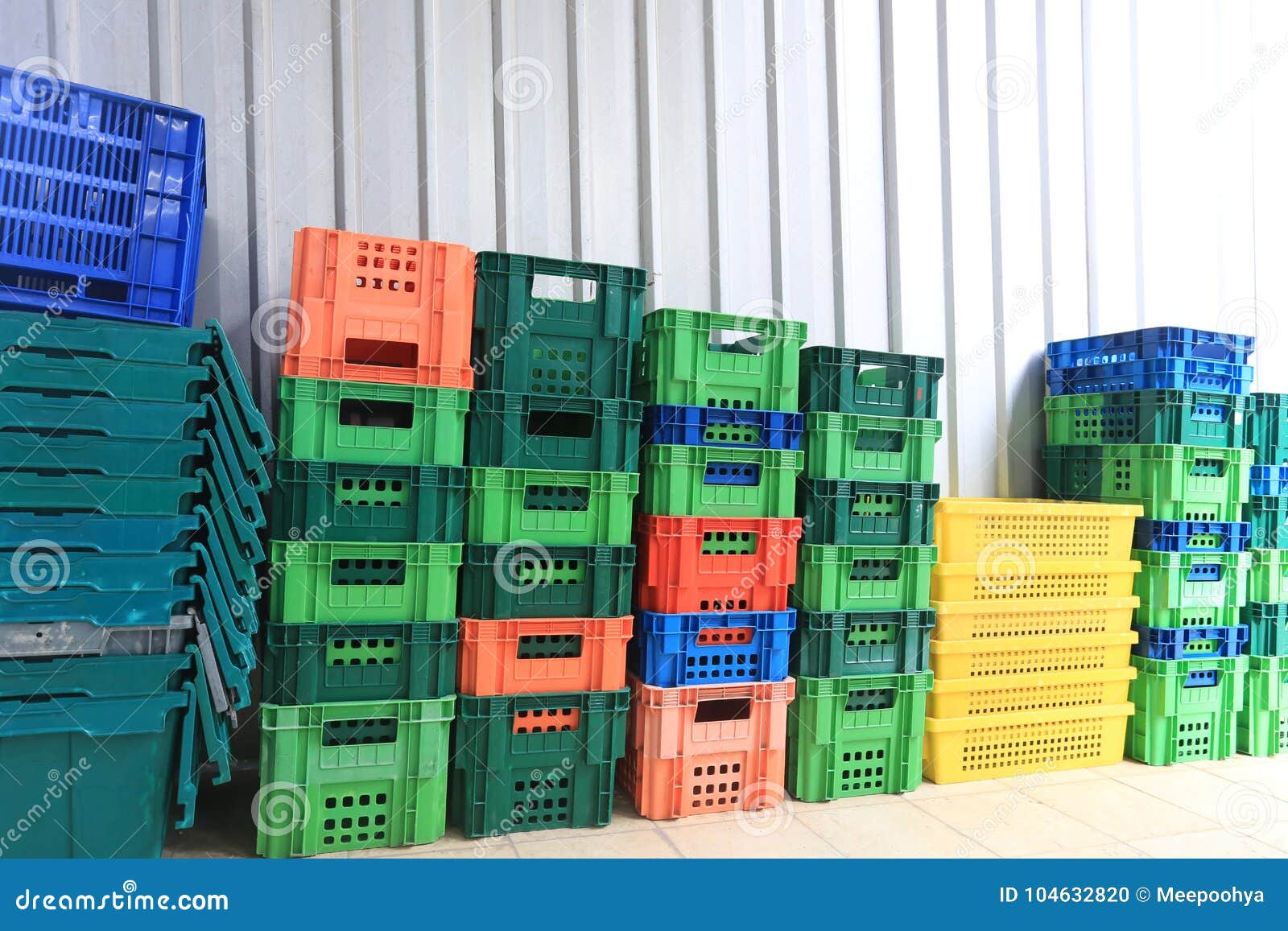 Pile Plastic Container. stock photo. Image of merchandise - 104632820