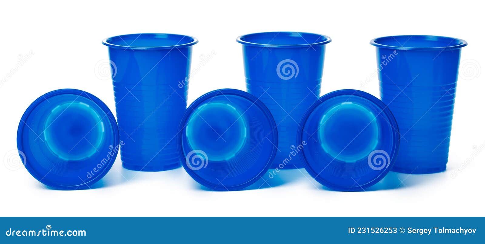 Pile of Plastic Cups on White Background Stock Image - Image of ...