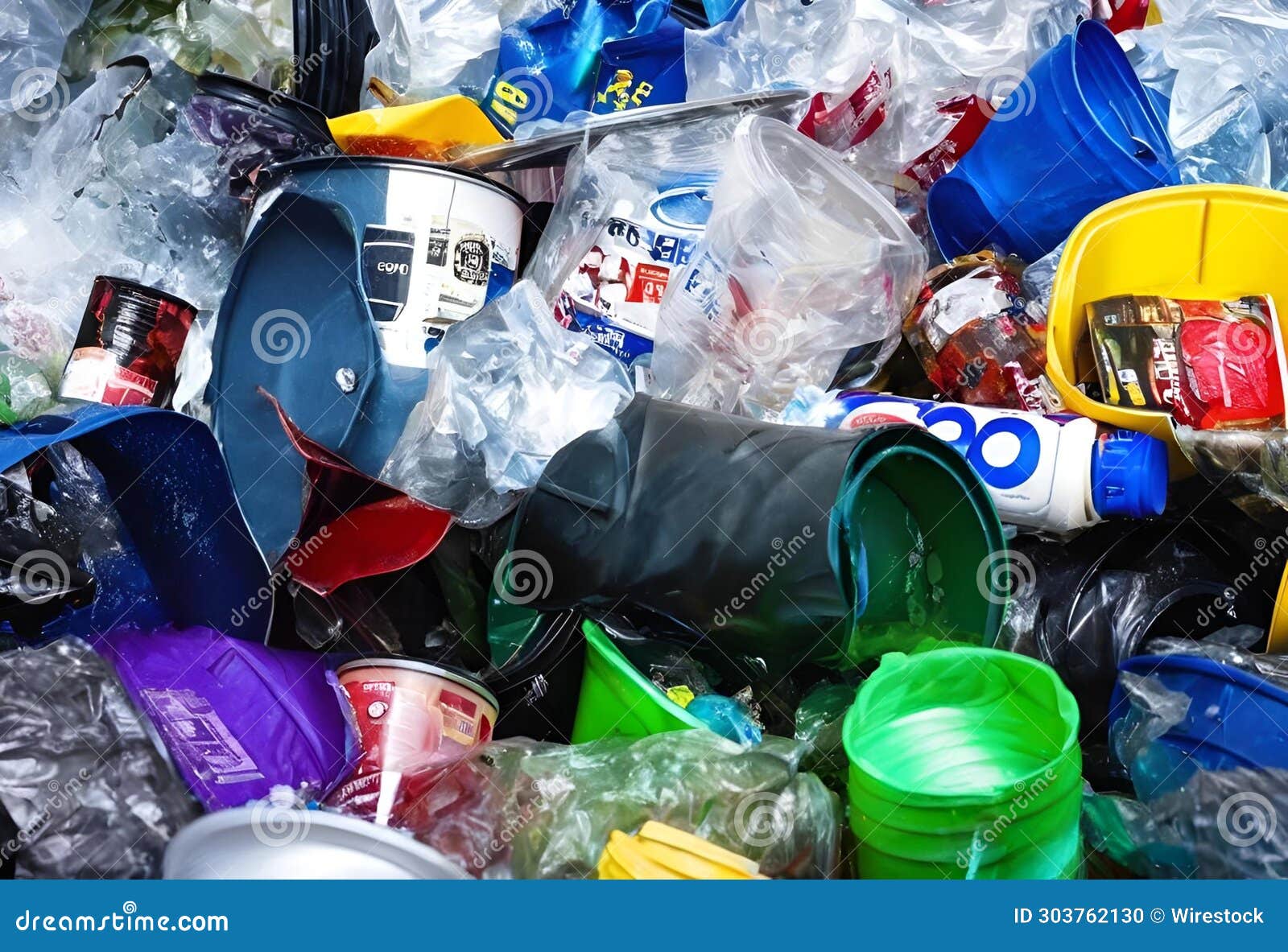 Pile Of Discarded Objects In A Field - A Focus On Pollution And Waste ...