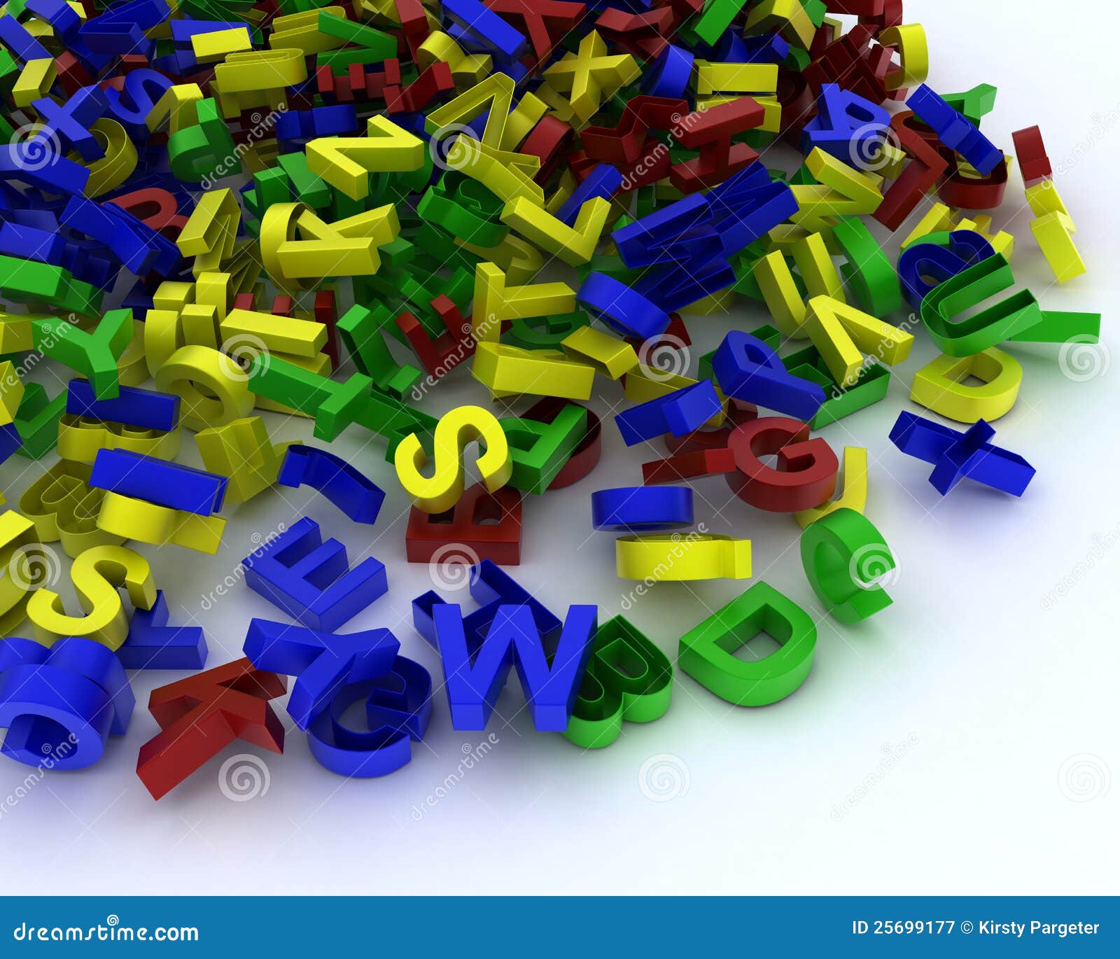 Pile of plastic letters stock illustration. Illustration of learn ...