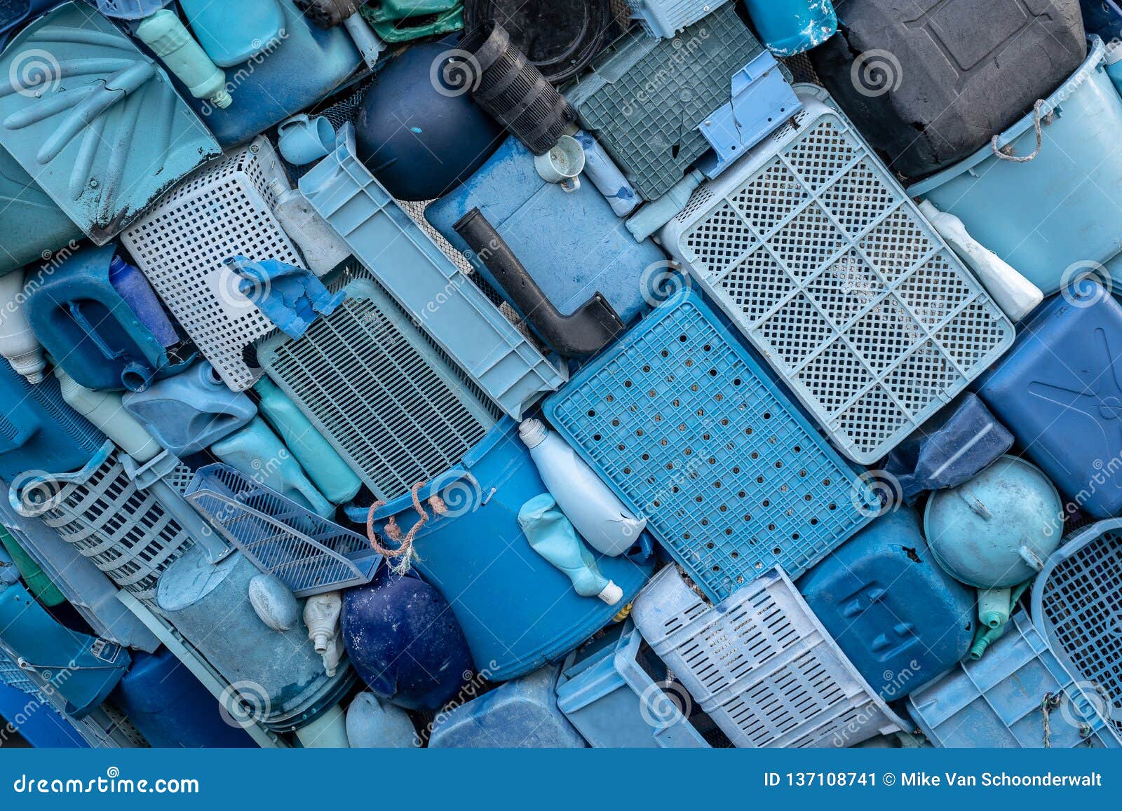 A Pile of Plastic Litter and Waste Stock Image - Image of global ...