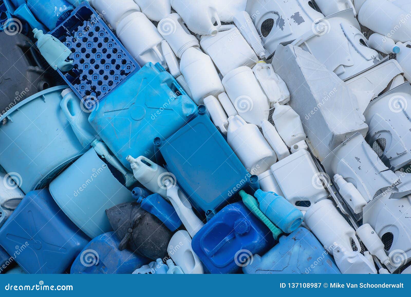 A Pile of Plastic Litter and Waste Stock Image - Image of green ...