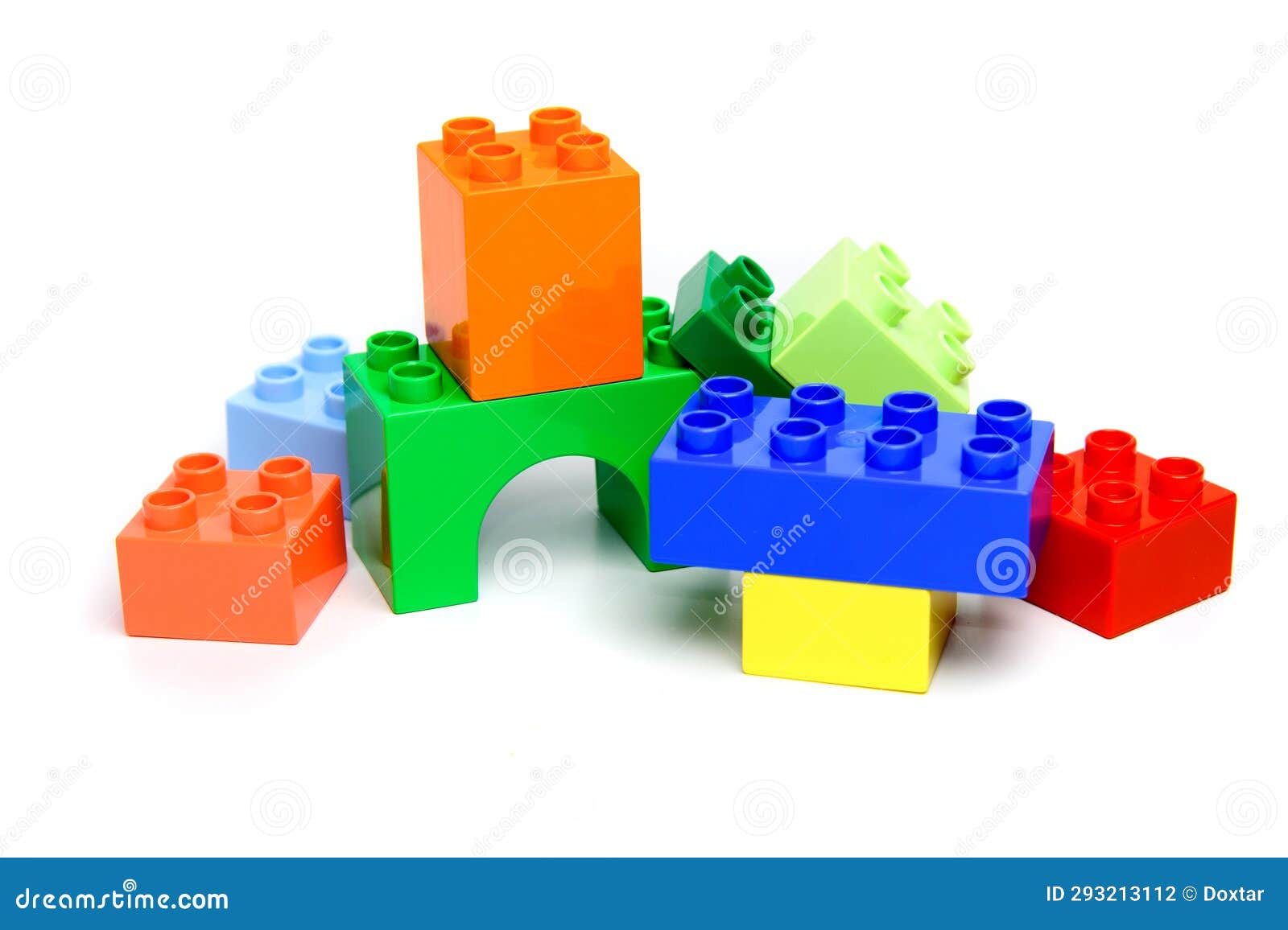 Pile Plastic Toy Bricks of Construction Stock Photo - Image of brick ...