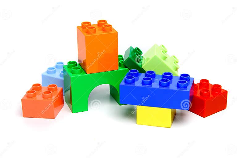 Pile Plastic Toy Bricks of Construction Stock Photo - Image of brick ...