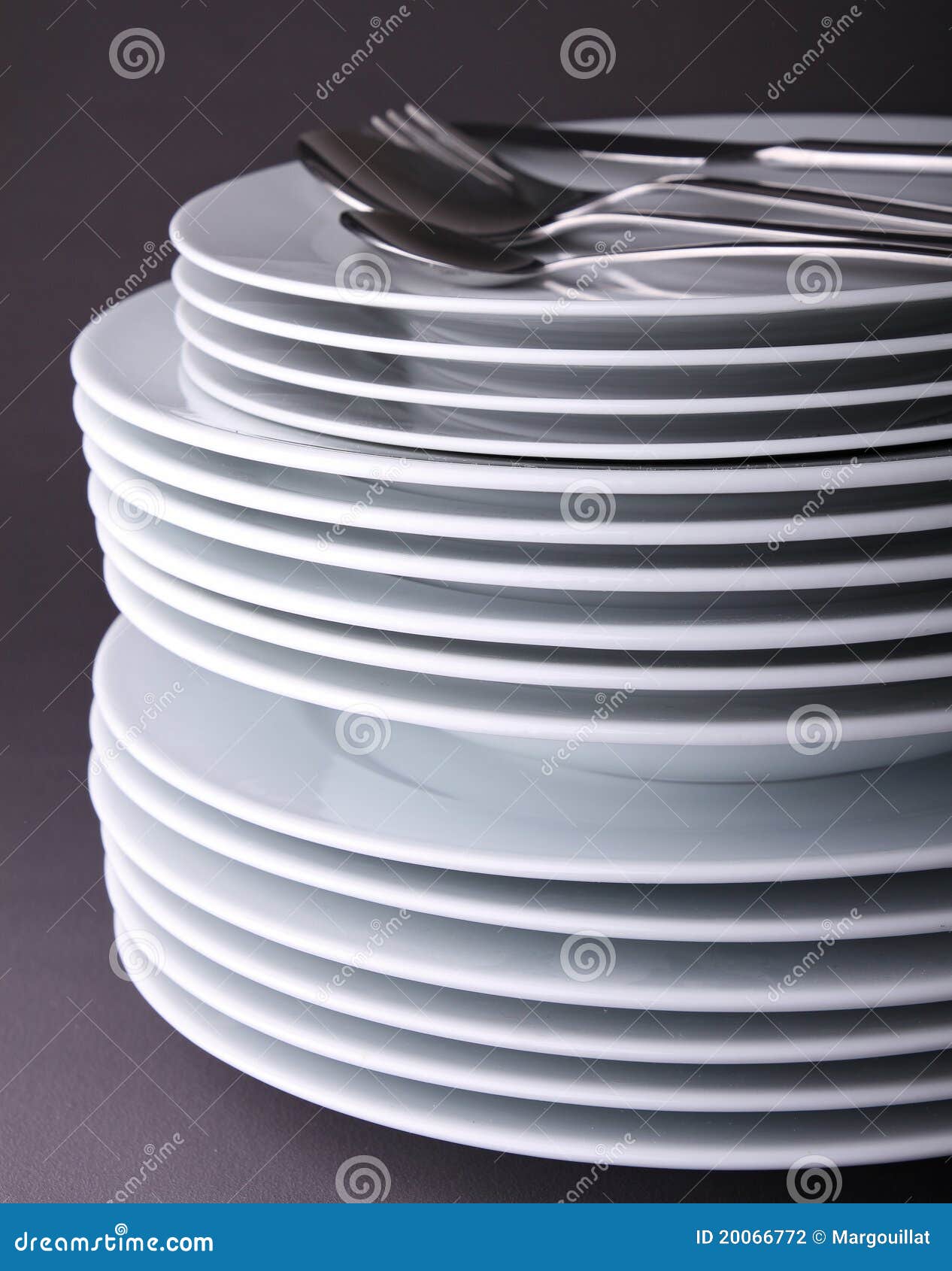 Pile of plate stock photo. Image of stack, cutlery, porcelain - 20066772