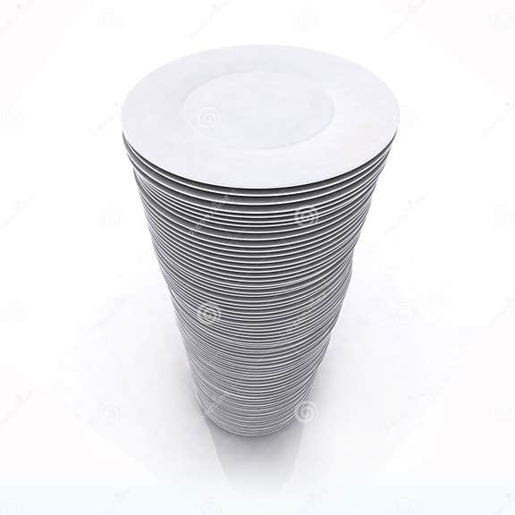 Pile of plates stock illustration. Illustration of cooking - 25078588