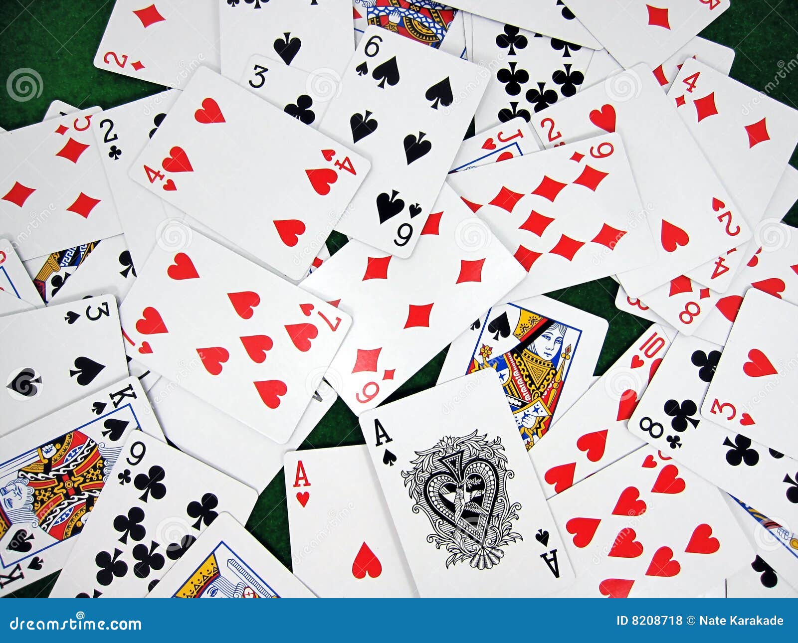 Pile of playing Cards 2 stock photo. Image of numbers - 8208718