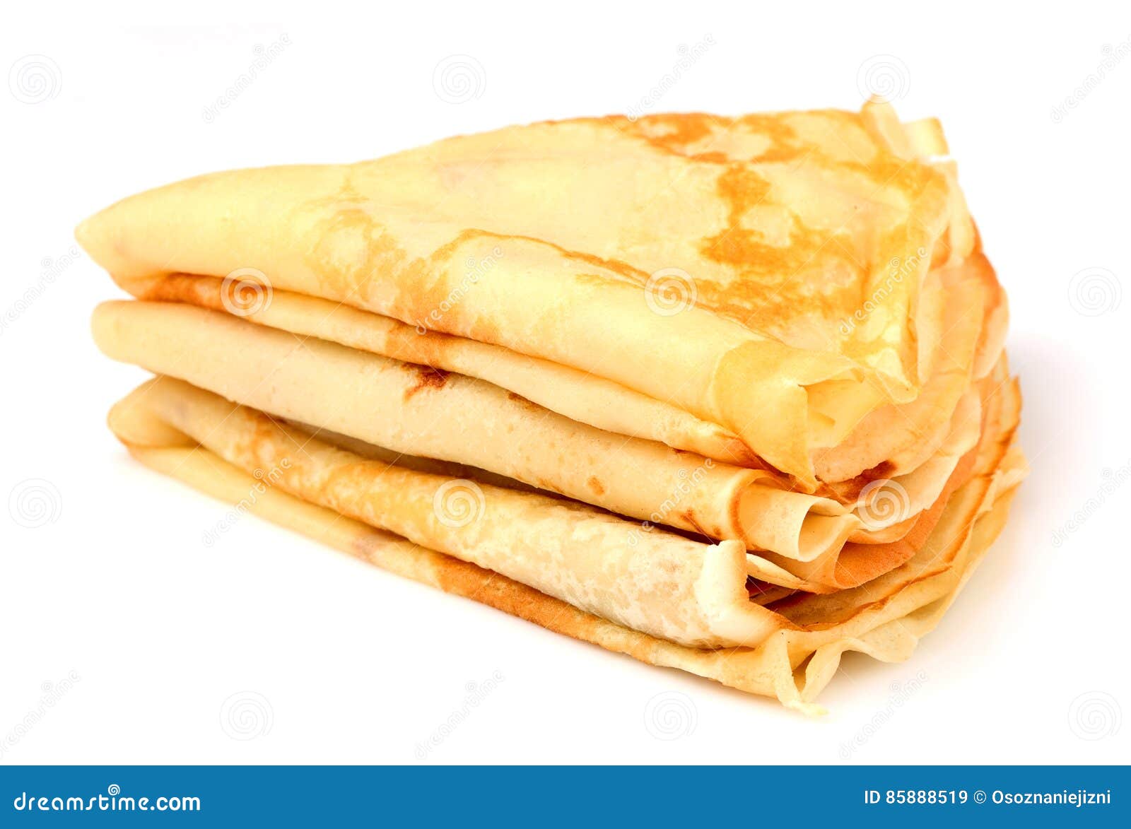 Pile Pliée Par Crêpes Minces Image stock - Image du délicieux, chaud ...
