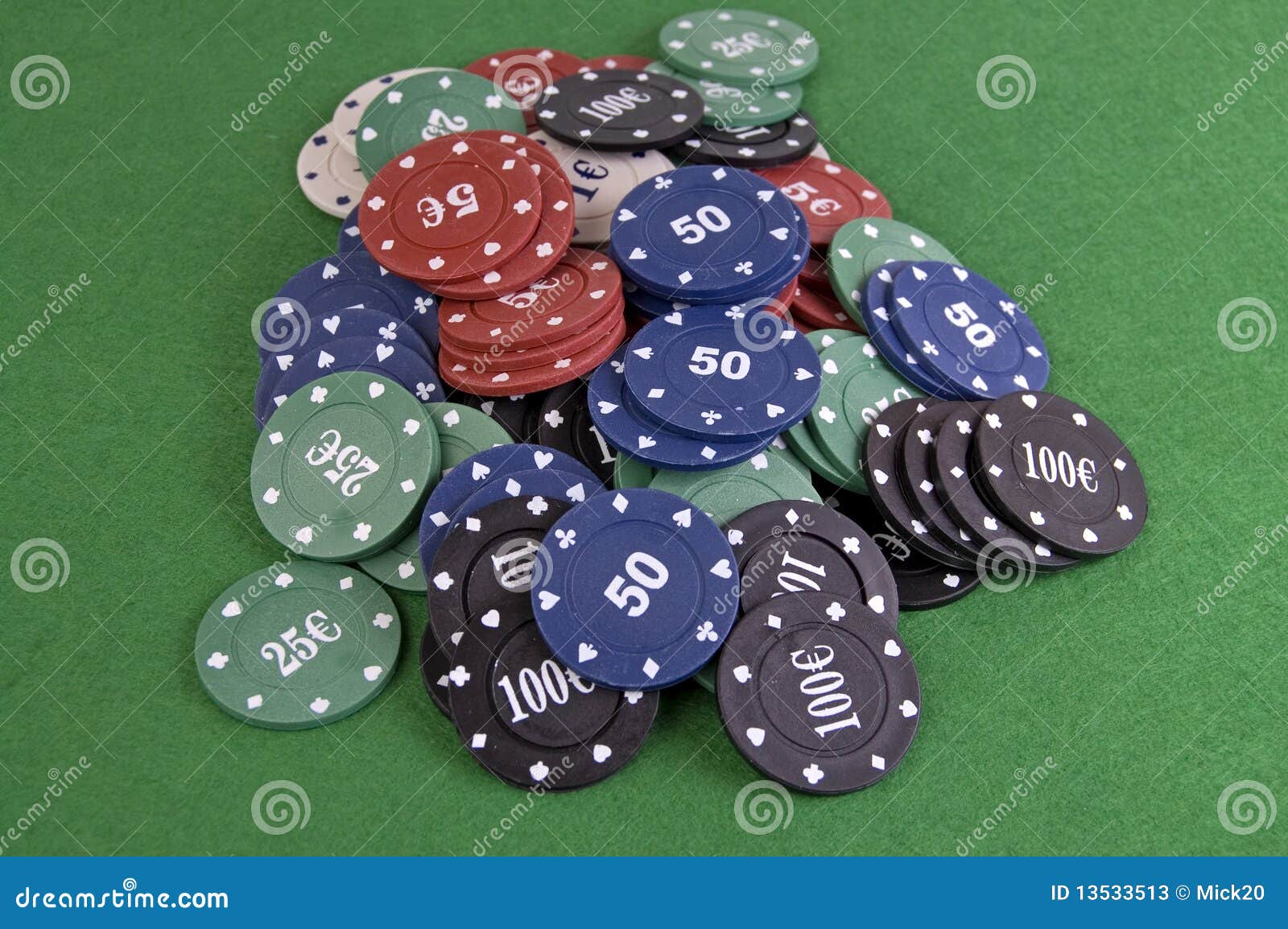 Pile of poker chips stock image. Image of green, lots - 13533513