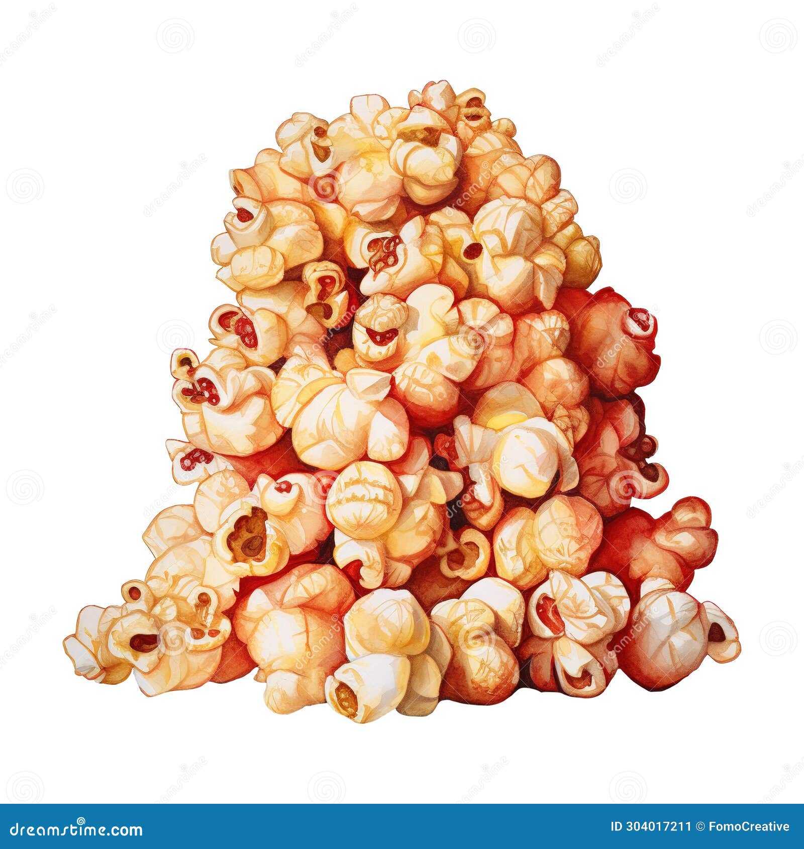 Pile of Popcorn stock image. Illustration of crunchy - 304017211