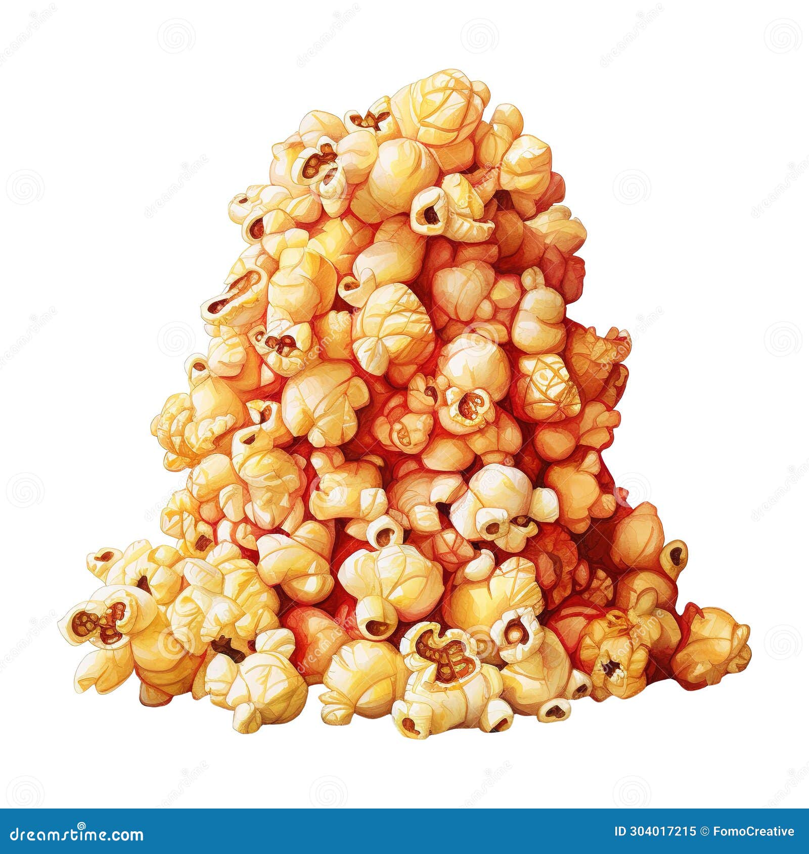 Pile of Popcorn stock illustration. Illustration of treat - 304017215