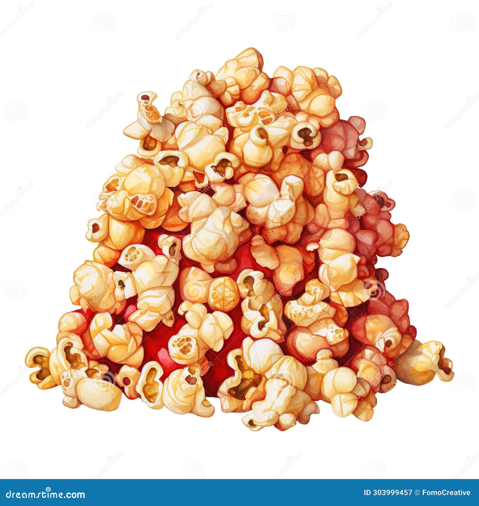 Pile of Popcorn stock illustration. Illustration of calorie - 303999457
