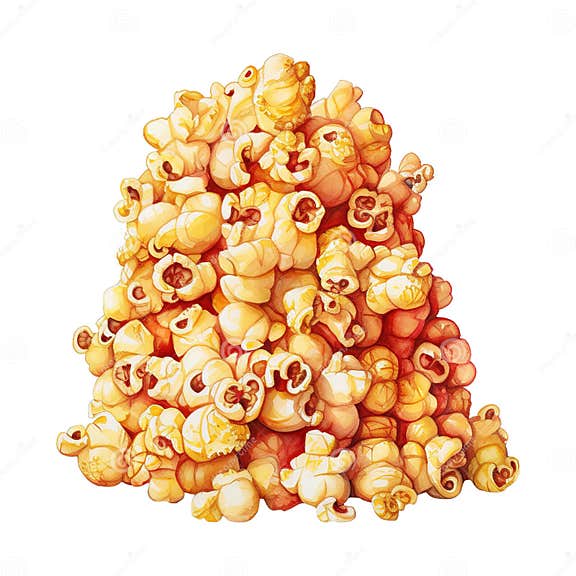 Pile of Popcorn stock illustration. Illustration of theater - 303999464