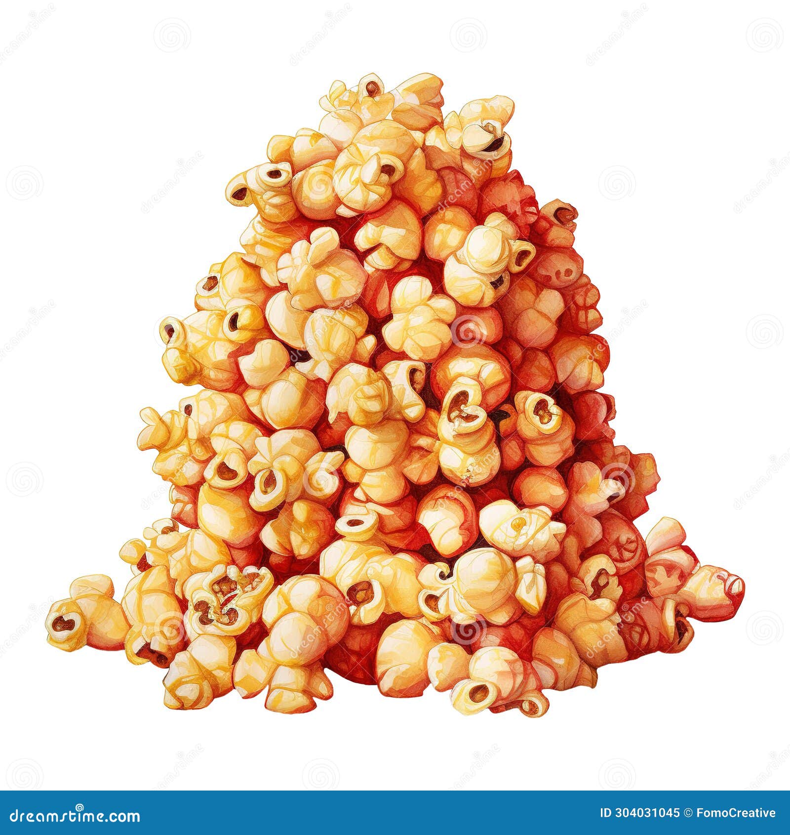 Pile of Popcorn stock illustration. Illustration of night - 304031045