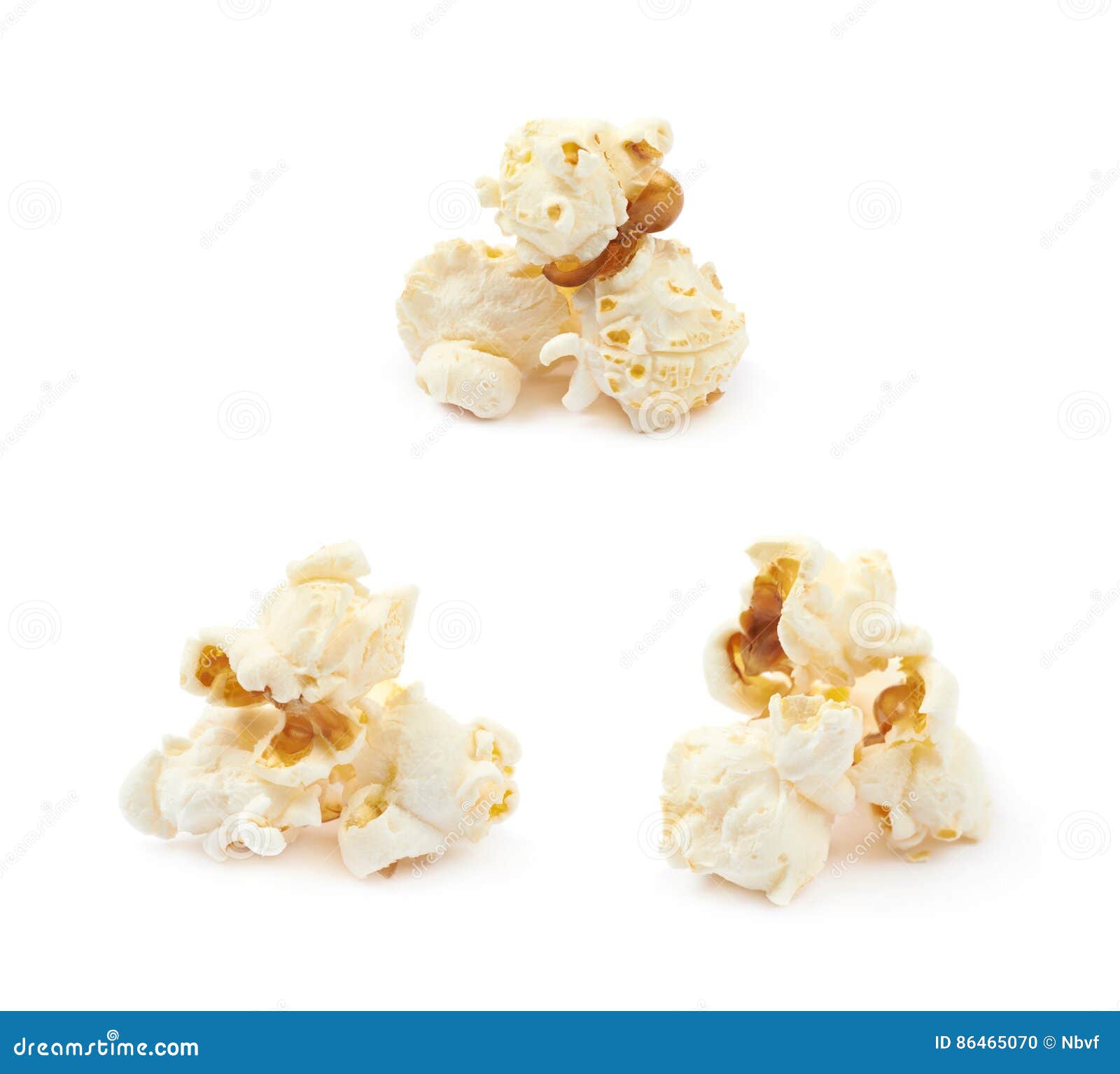 Pile of Popcorn Flakes Isolated Stock Photo - Image of butter, kernel ...