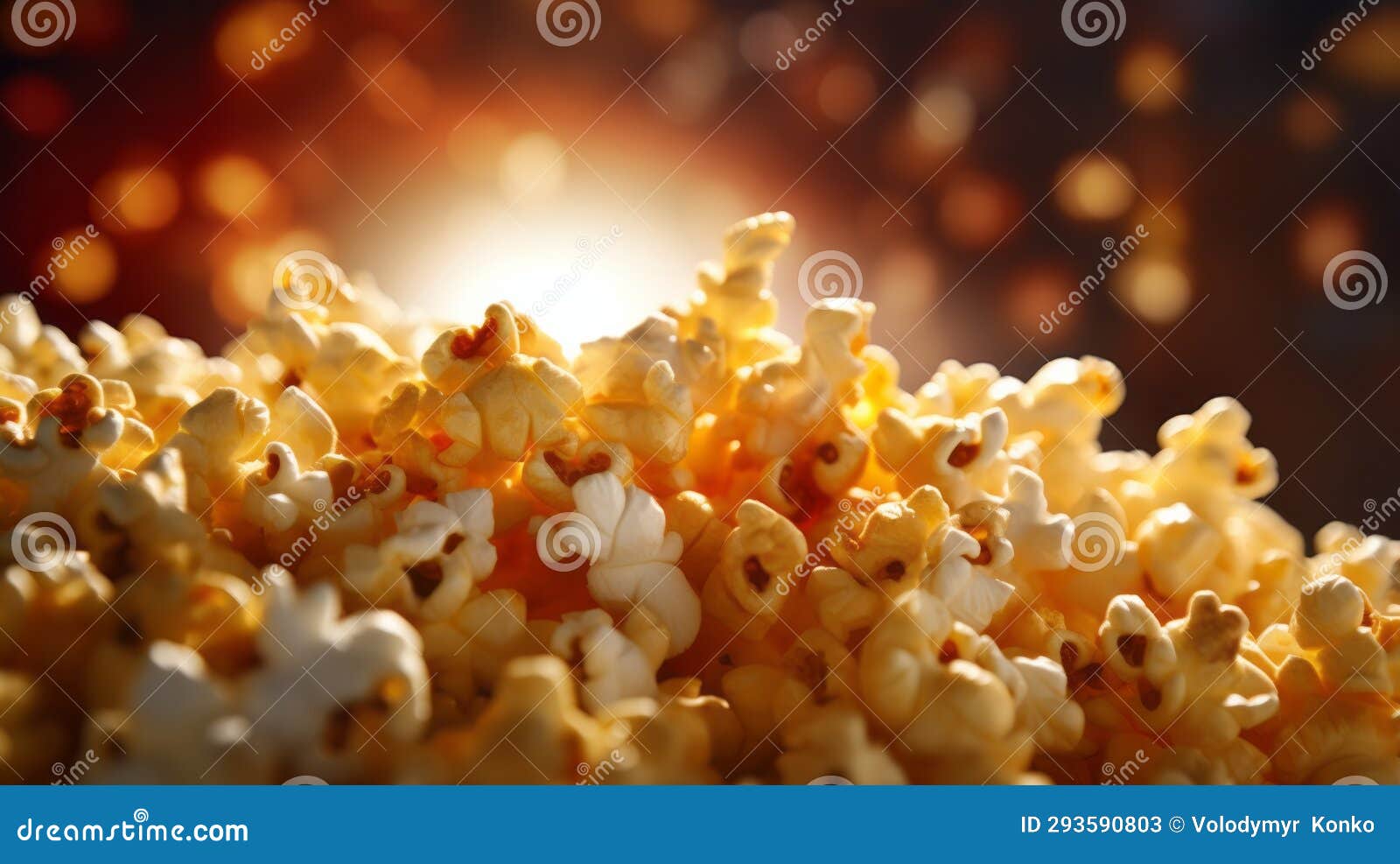A Pile of Popcorn Sitting on Top of a Table Stock Illustration ...