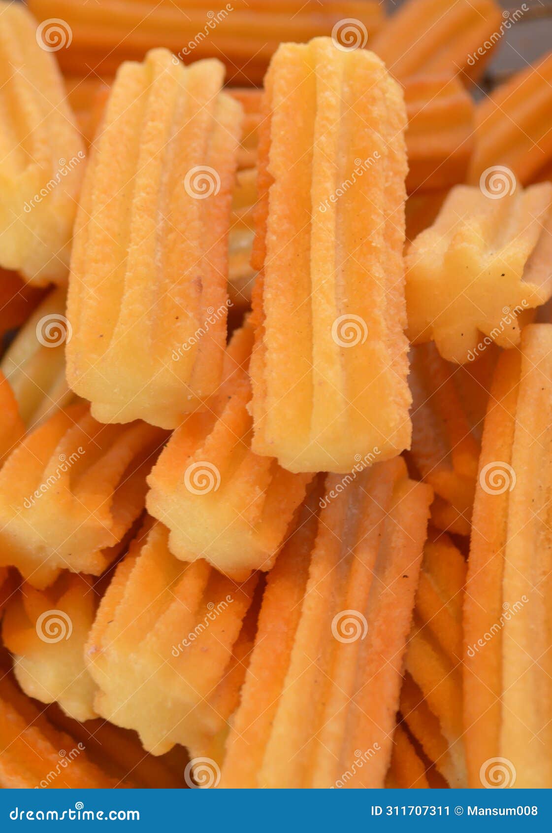 A Pile of Porras, Thick Churros Typical of Spain Stock Image - Image of ...