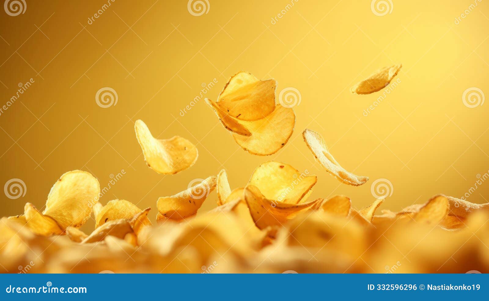 A Pile of Chips Falling into the Air Stock Photo - Image of crisps ...