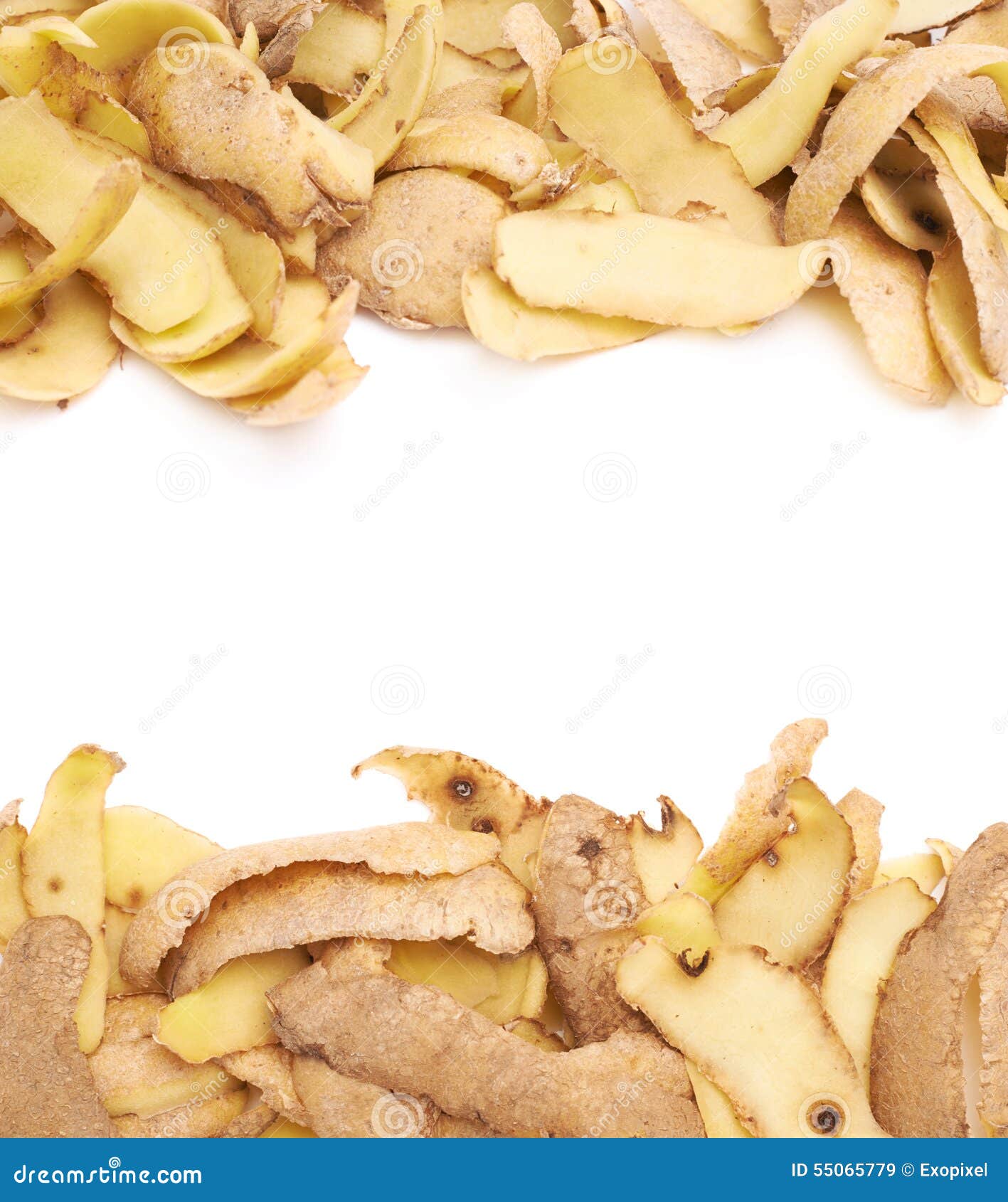 Pile of Potato Peels Isolated Stock Image - Image of natural, edge ...