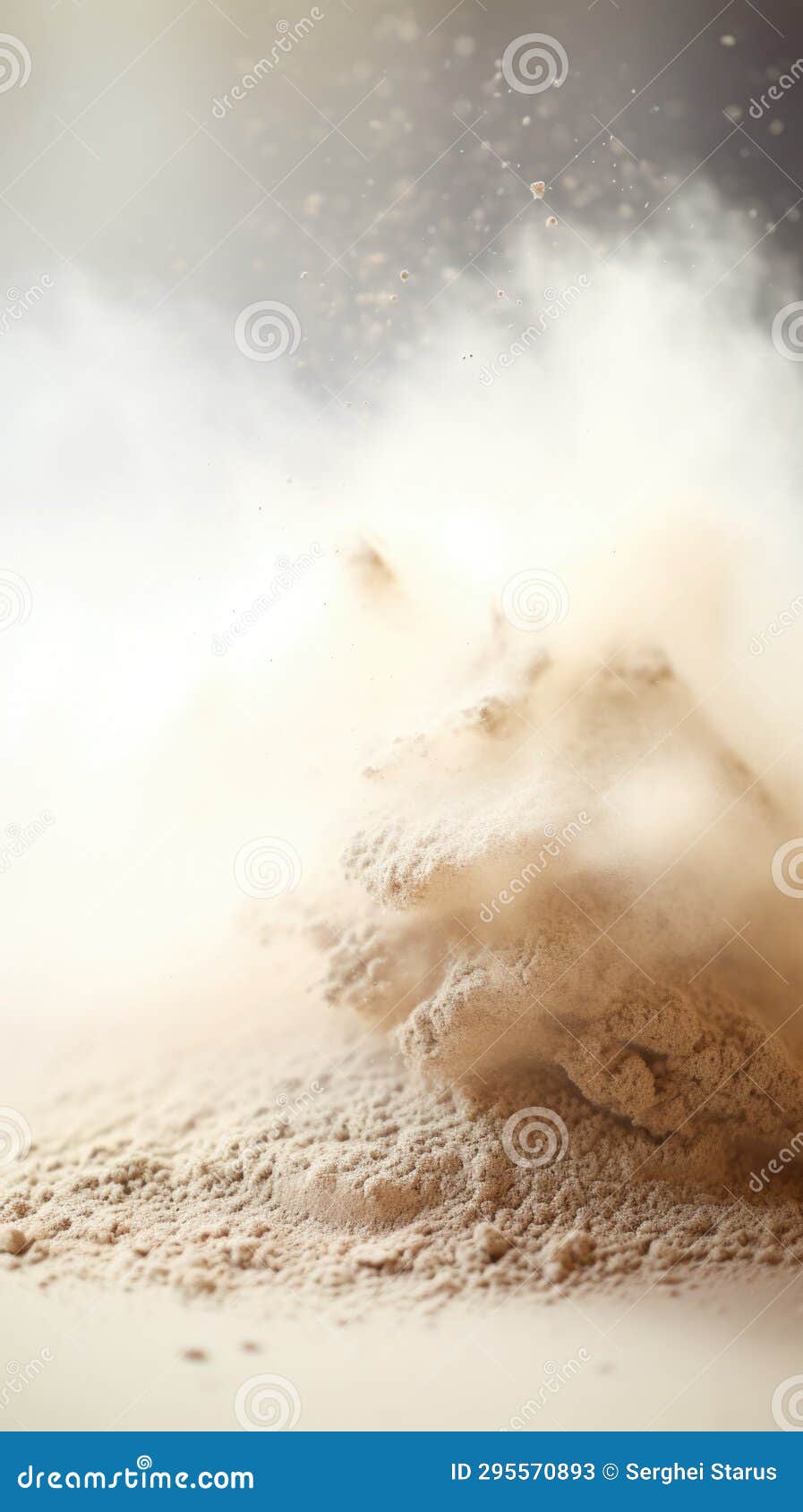 A Pile of Powder is Being Blown Up, AI Stock Illustration ...