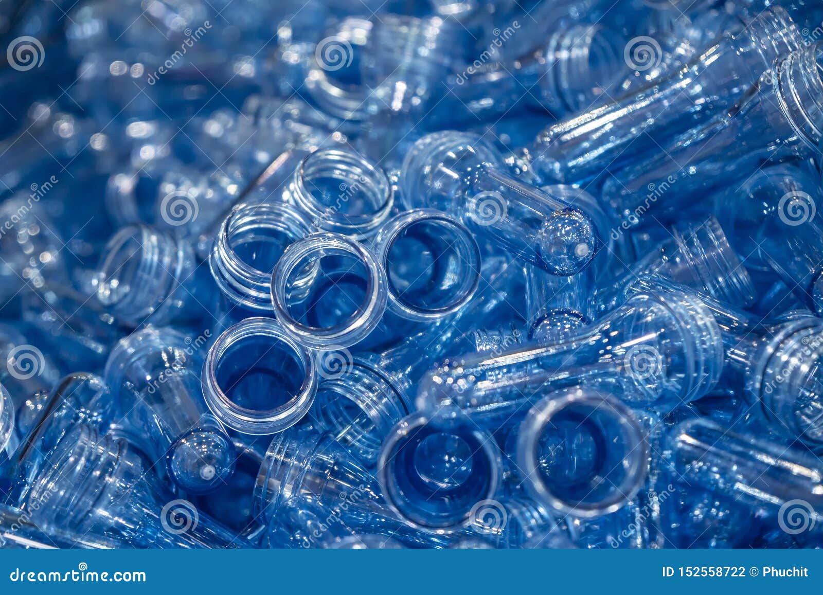 The Pile of Preform Shape for Plastic Bottle Blowing Process. Stock ...