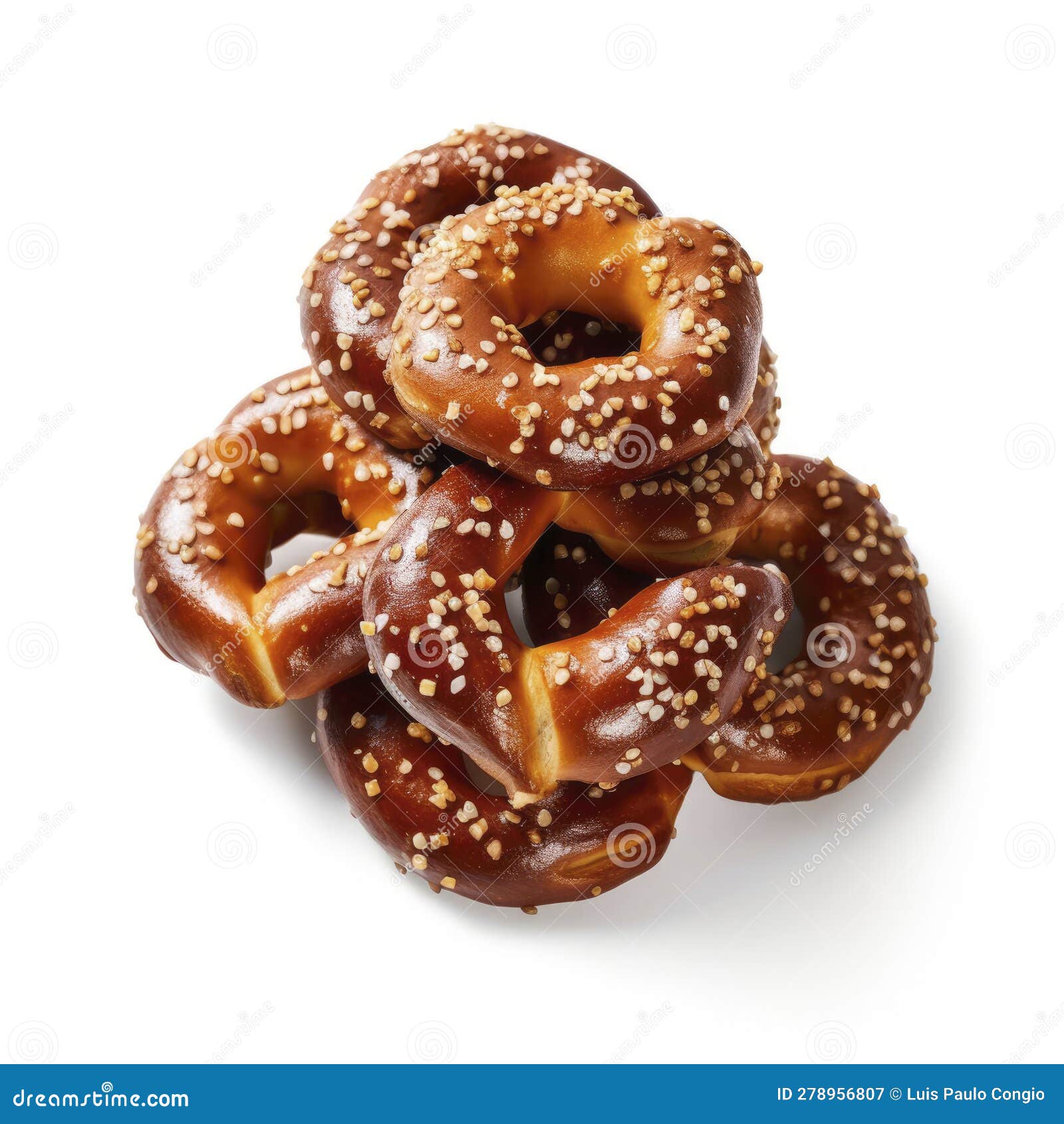 Pile of pretzels stock image. Illustration of baked - 278956807