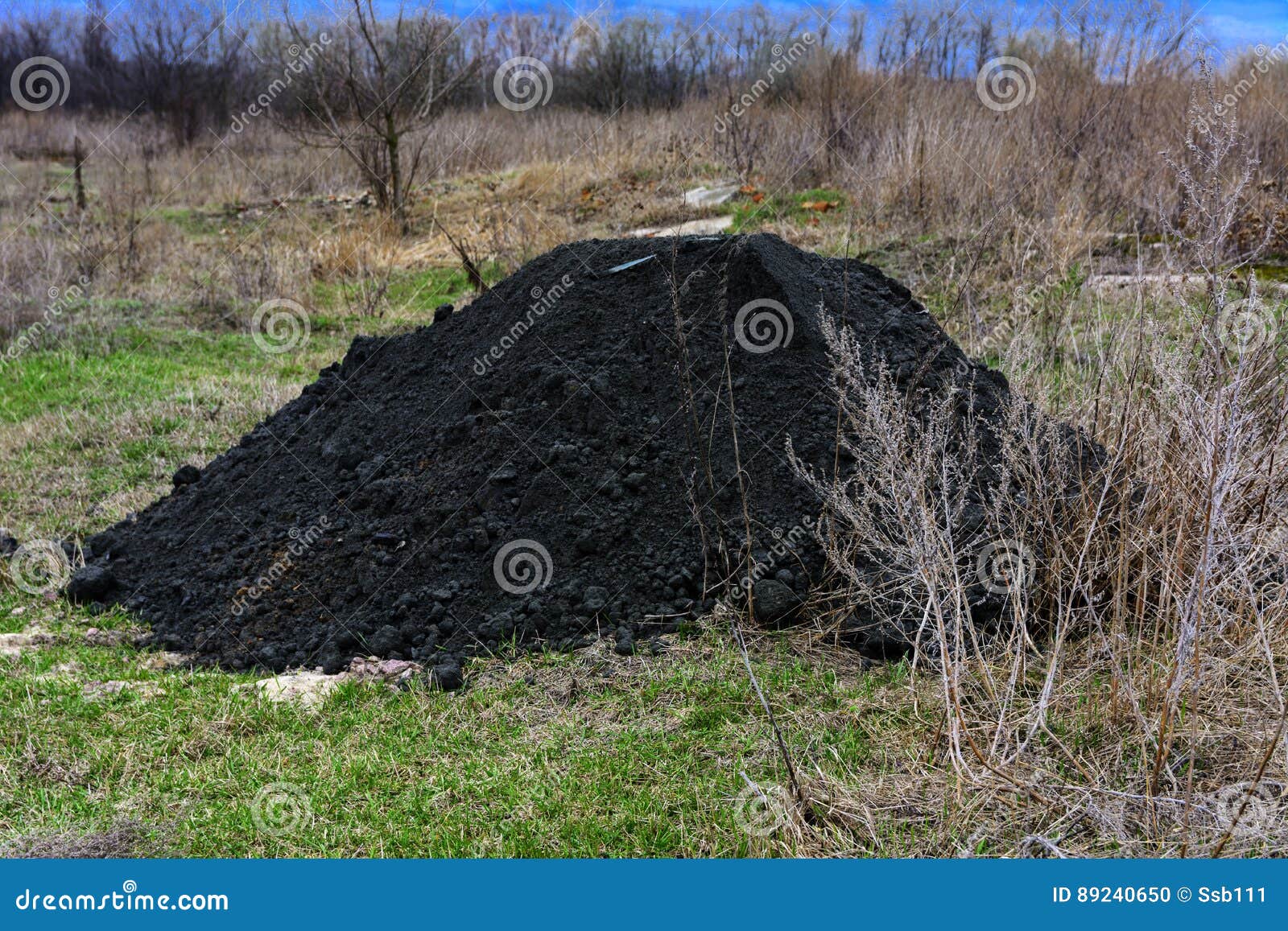 Pile of Pulp in the Field. Waste from the Processing of Granite Stock ...