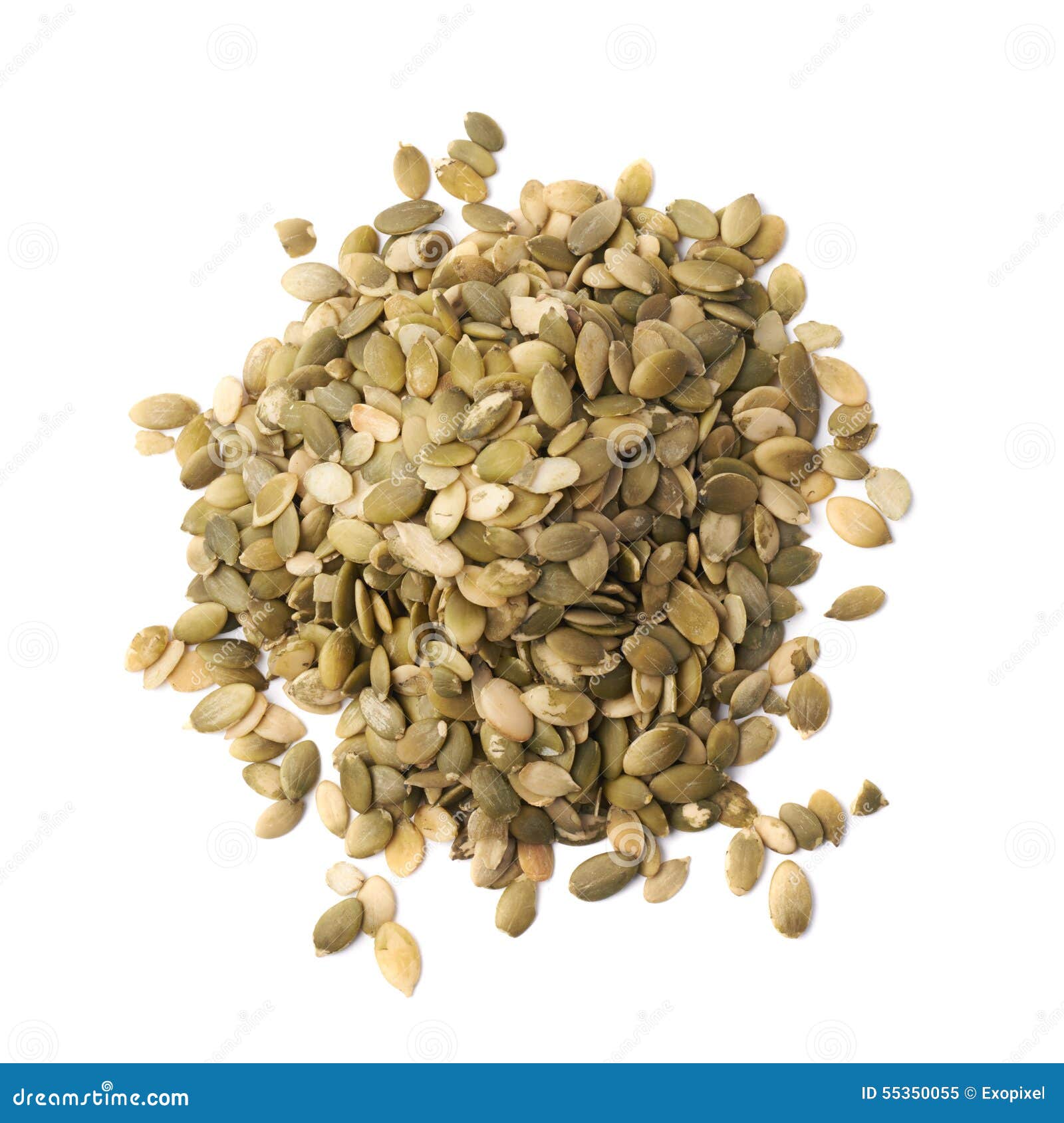 Pile of Pumpkin Seeds Isolated Stock Image - Image of food, diet: 55350055