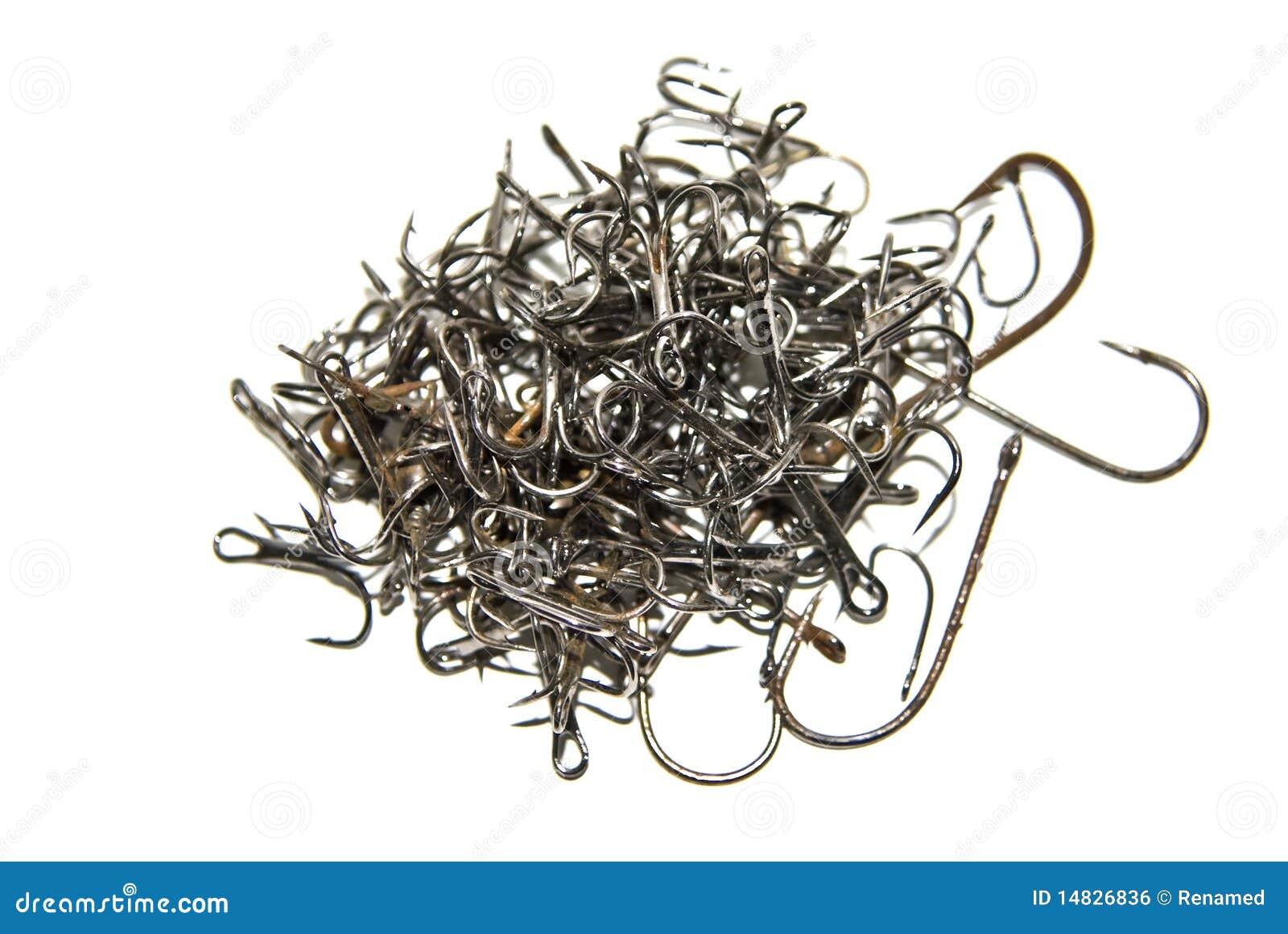 Pile of Random Fishing Hooks Stock Photo - Image of hooks, point: 14826836