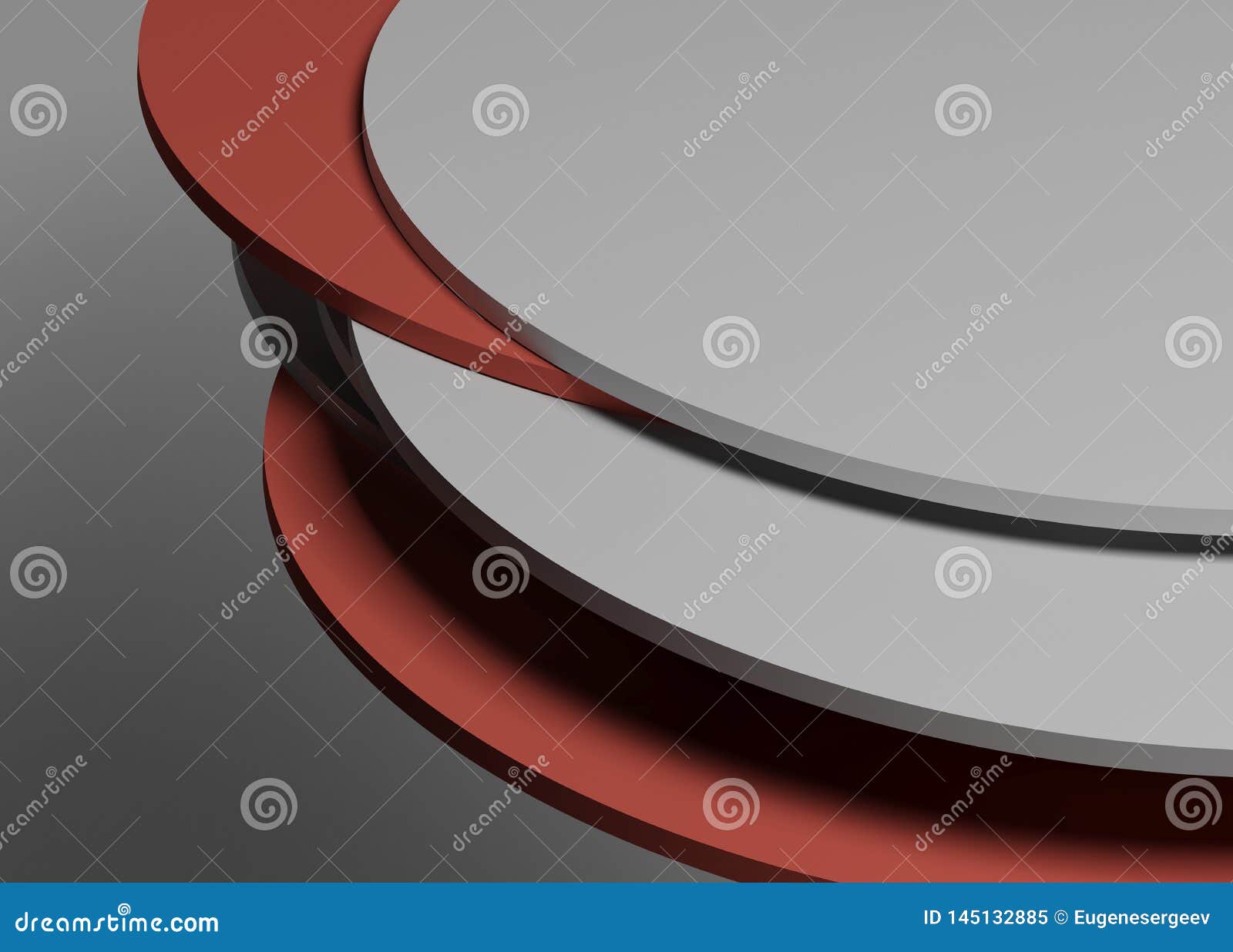 Pile of Random Shifted Discs, Abstract 3 D Stock Illustration ...