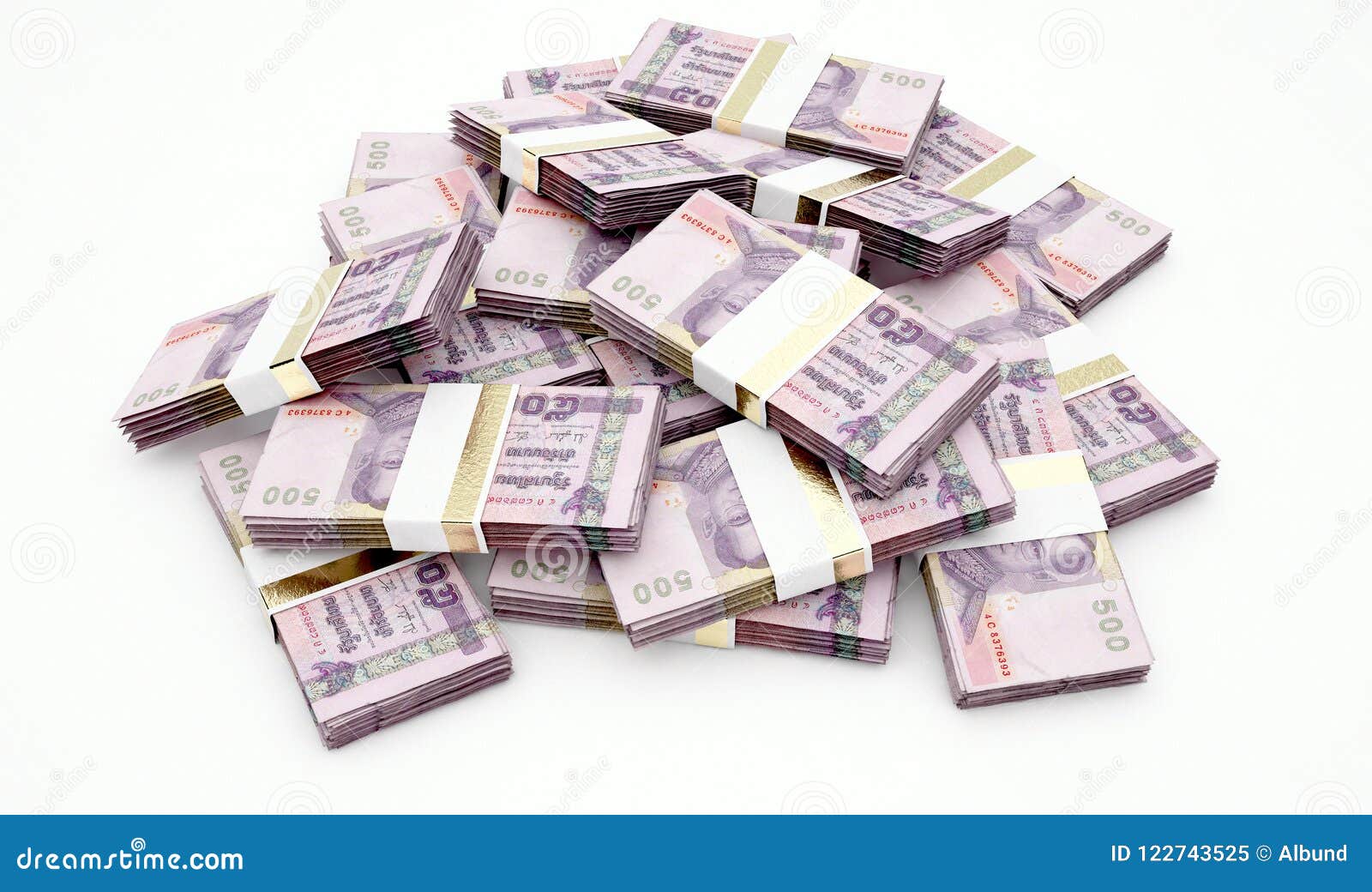 Pile of Bhat Bank Notes stock illustration. Illustration of bhat ...