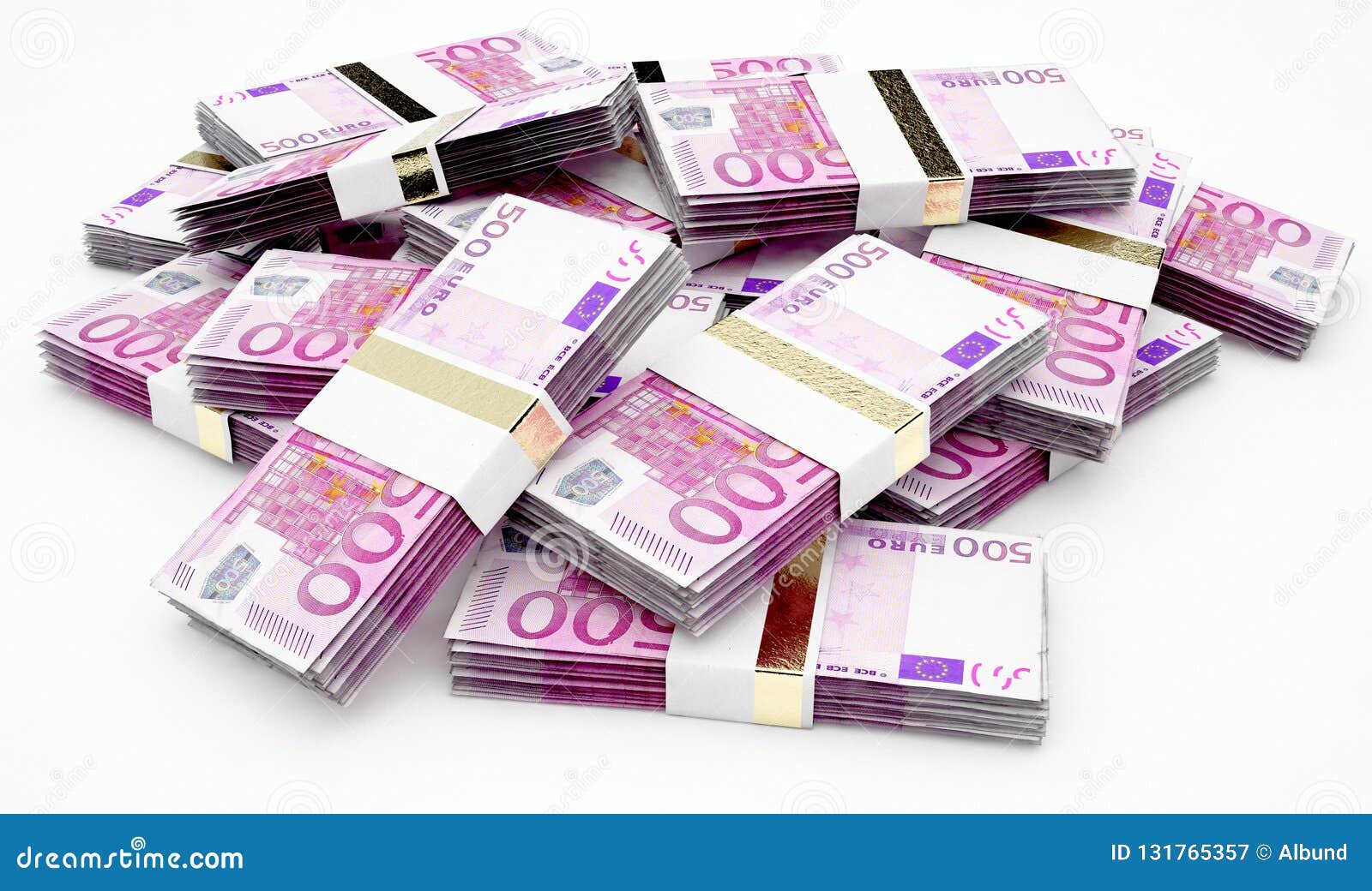 Scattered Banknote Stacks stock illustration. Illustration of currency ...