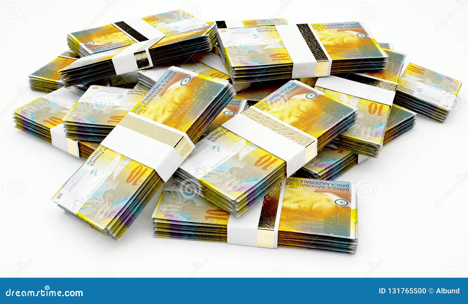 Scattered Banknote Stacks stock illustration. Illustration of studio ...