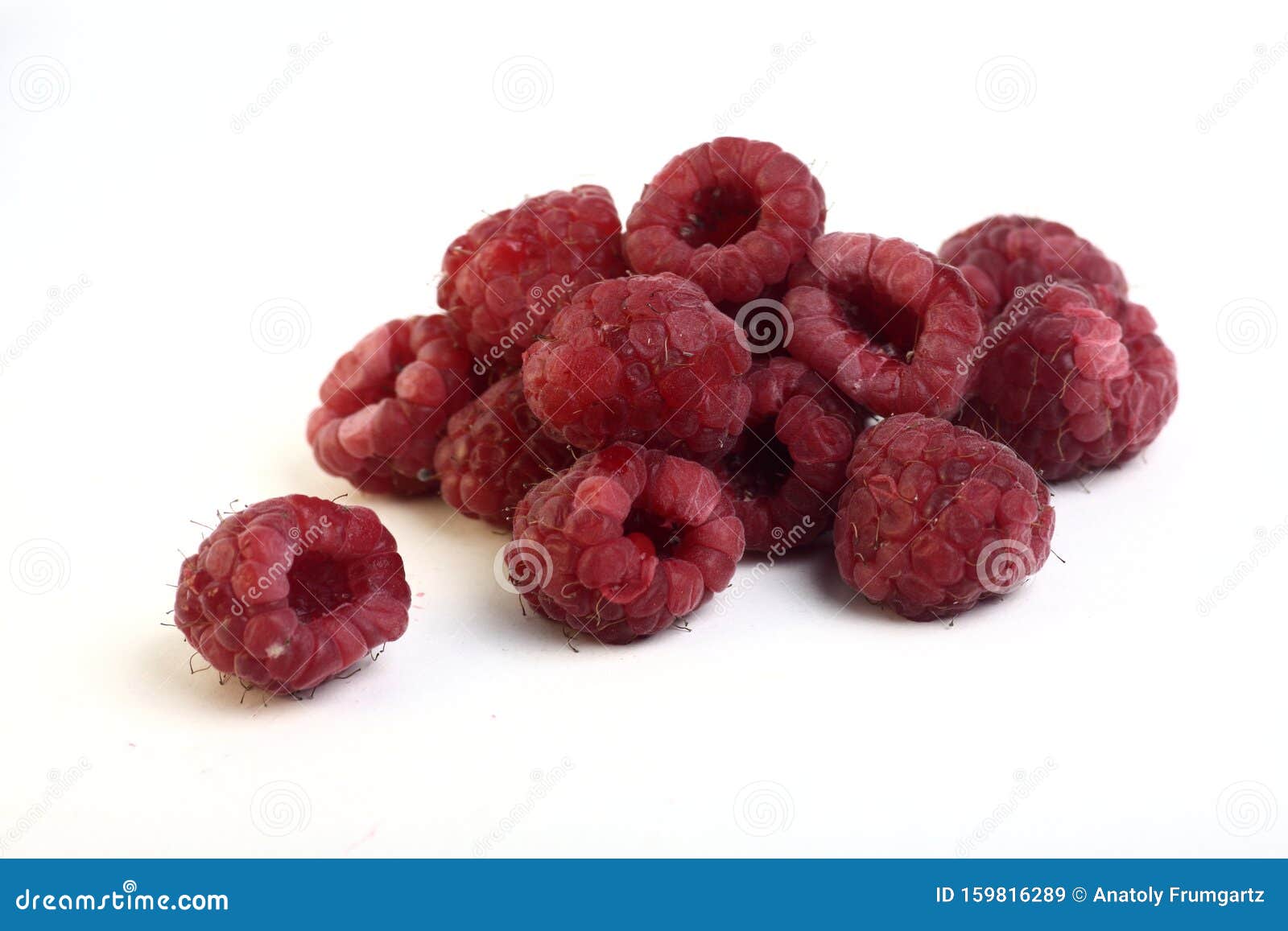 A Pile of Raspberry Isolated on White Background Stock Image - Image of ...