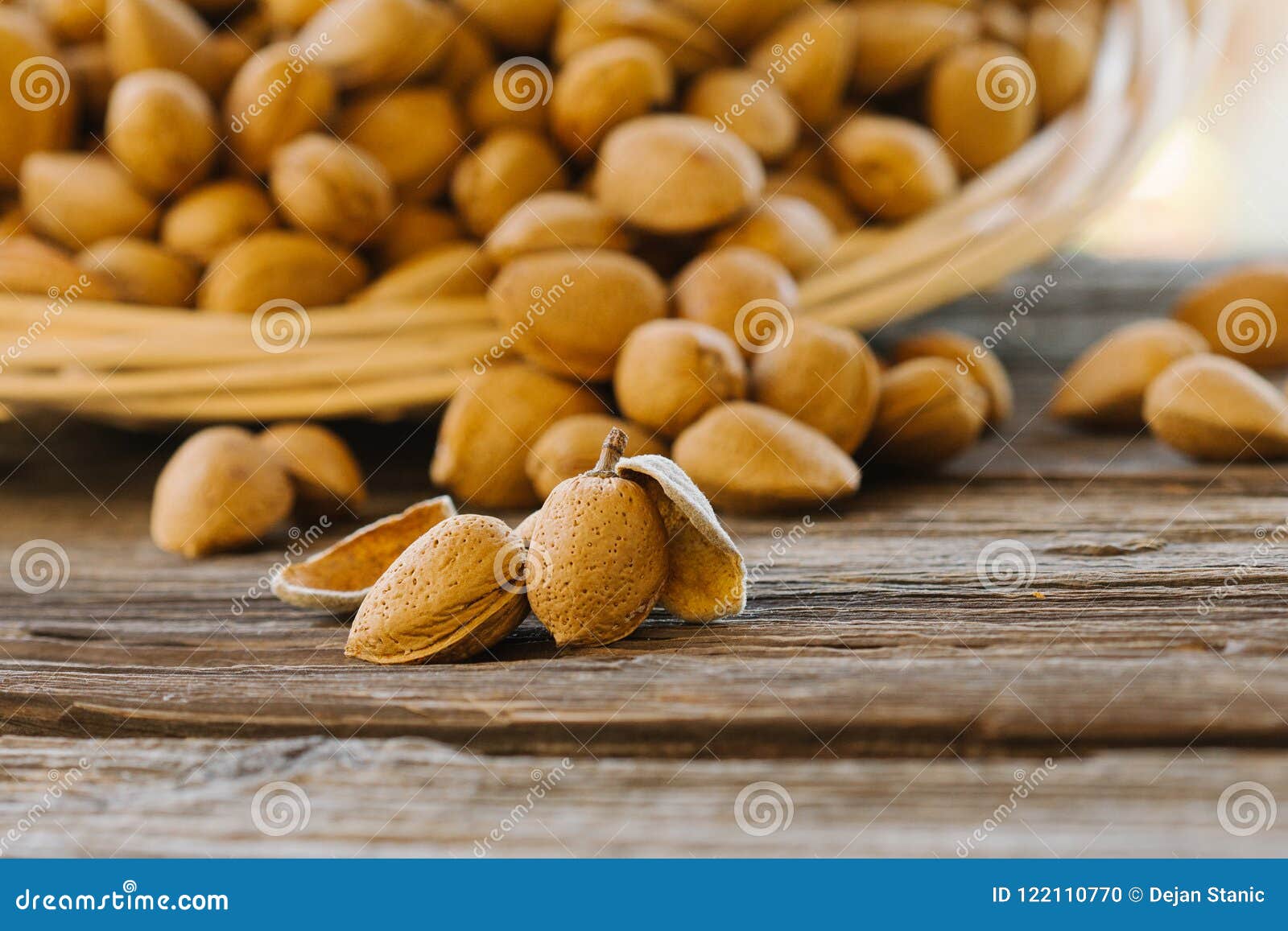 Pile of Raw Almonds, Freshly Picked from the Tree. Stock Photo - Image ...