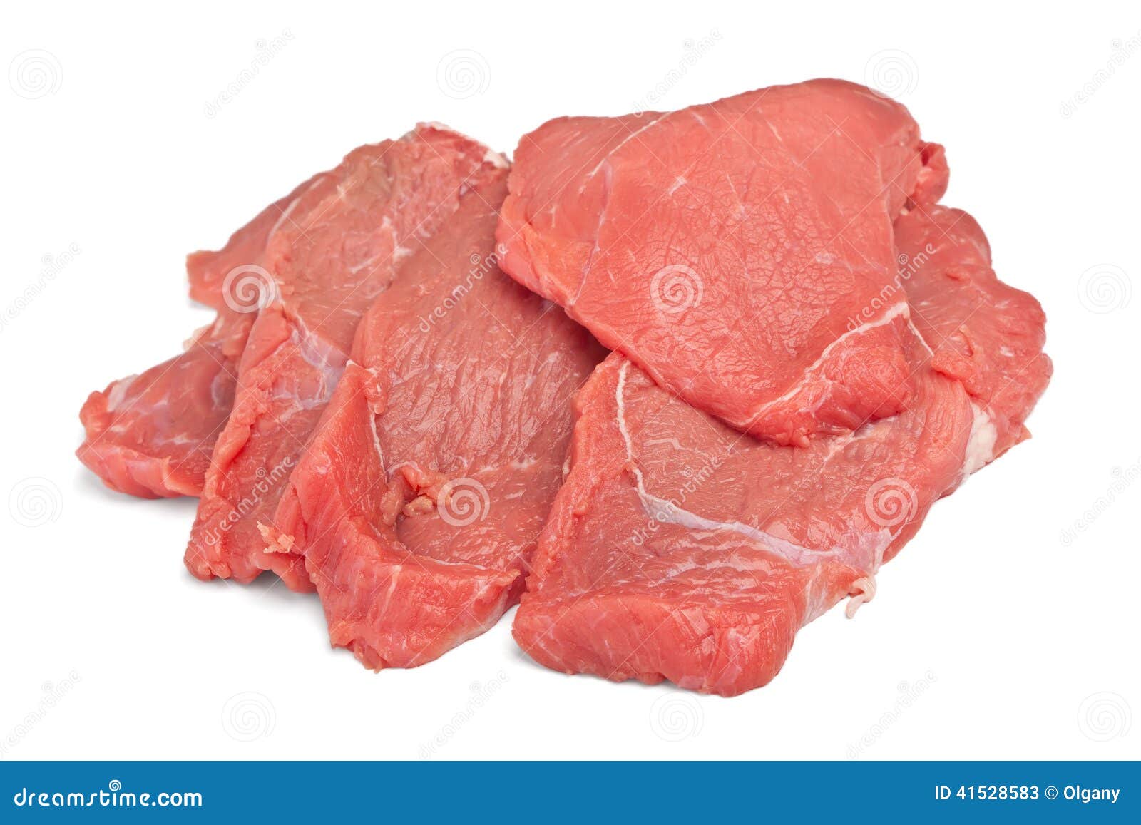 Pile of Raw Beef on White Background Stock Image - Image of portion ...
